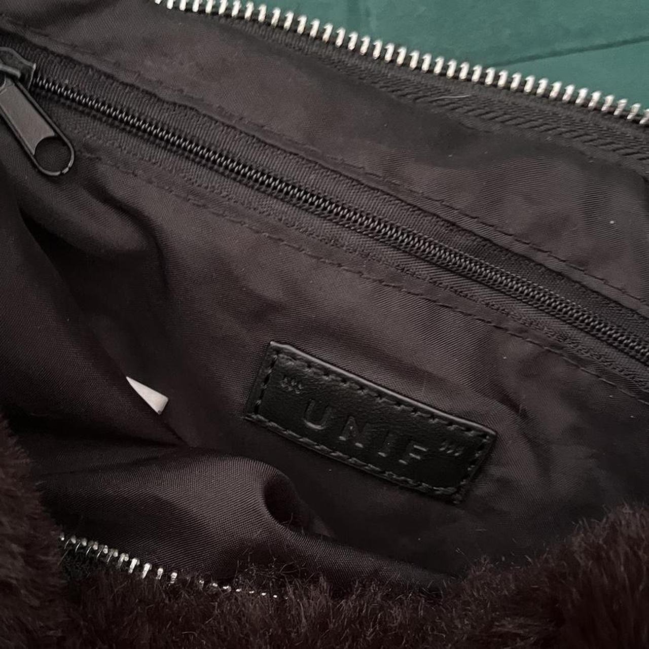 UNIF FAYE BAG. fluffy brown purse with inside pocket... - Depop