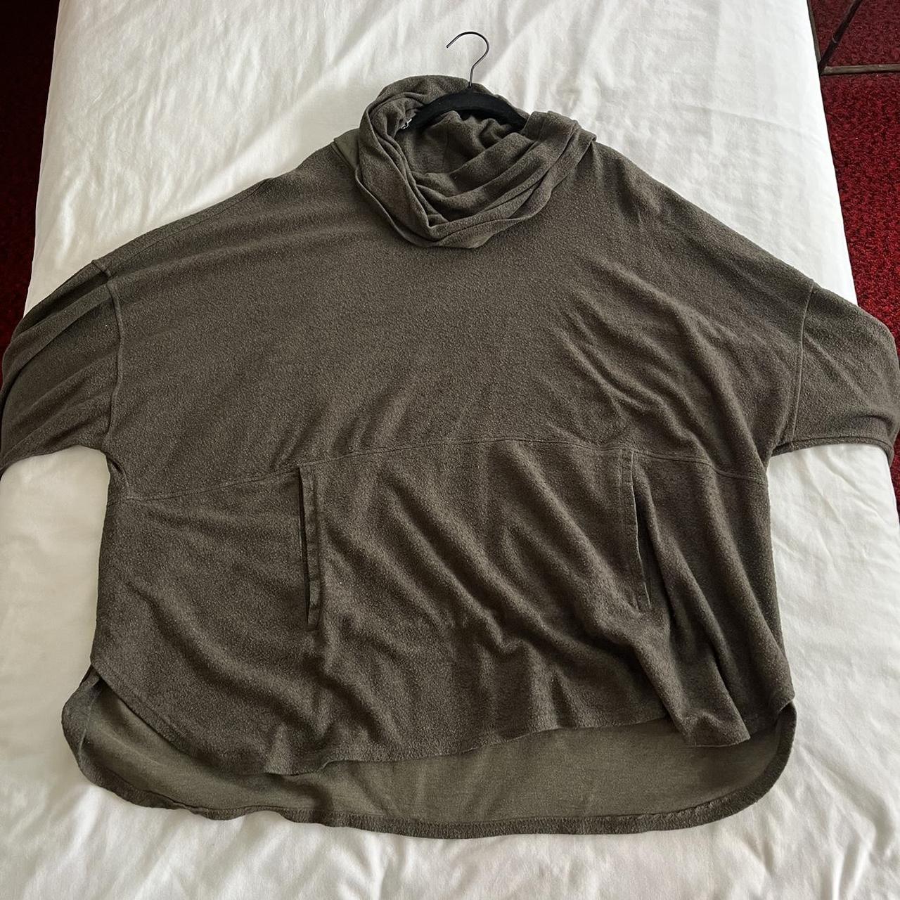 Cowl neck fleece hoodie Oversized slouchy Would fit... - Depop