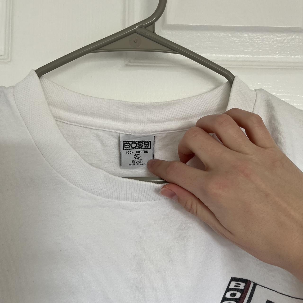 VINTAGE SINGLE STITCH BOSS SHIRT SIZE XL 100% COTON... - Depop