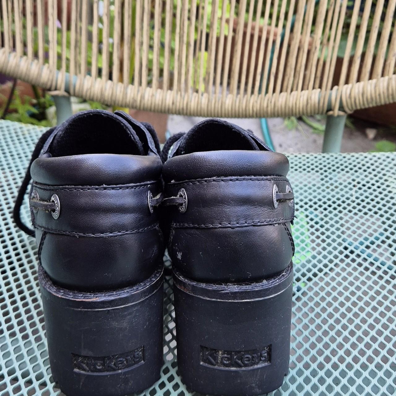 Black kicker shoes with chunky heels. UK 5. - Depop