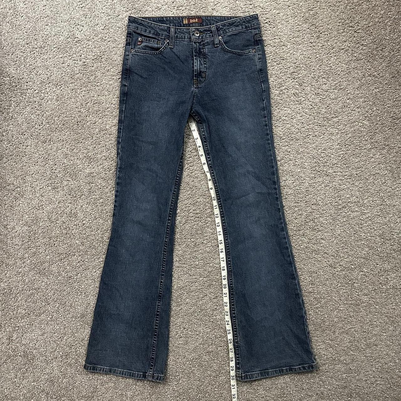 bootcut jeans by lei size 5 2000s denim pants, fit... - Depop