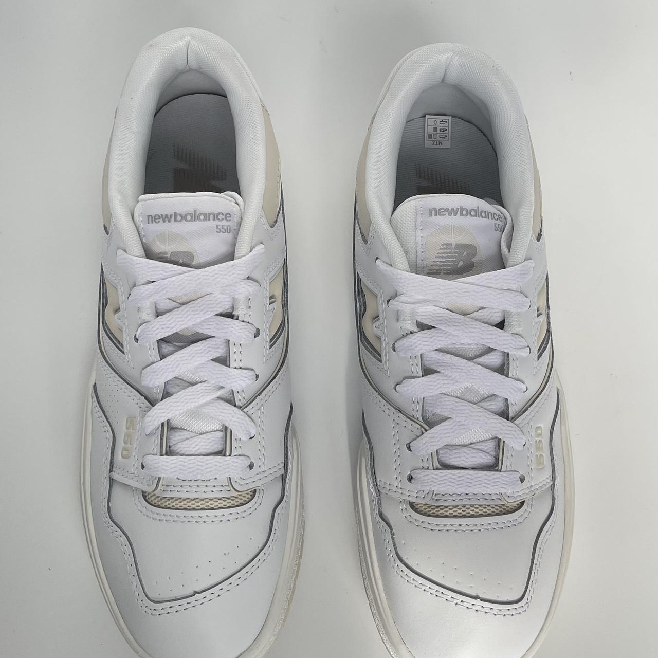 New Balance BB550 Gs Trainers White Cream size UK 5... - Depop