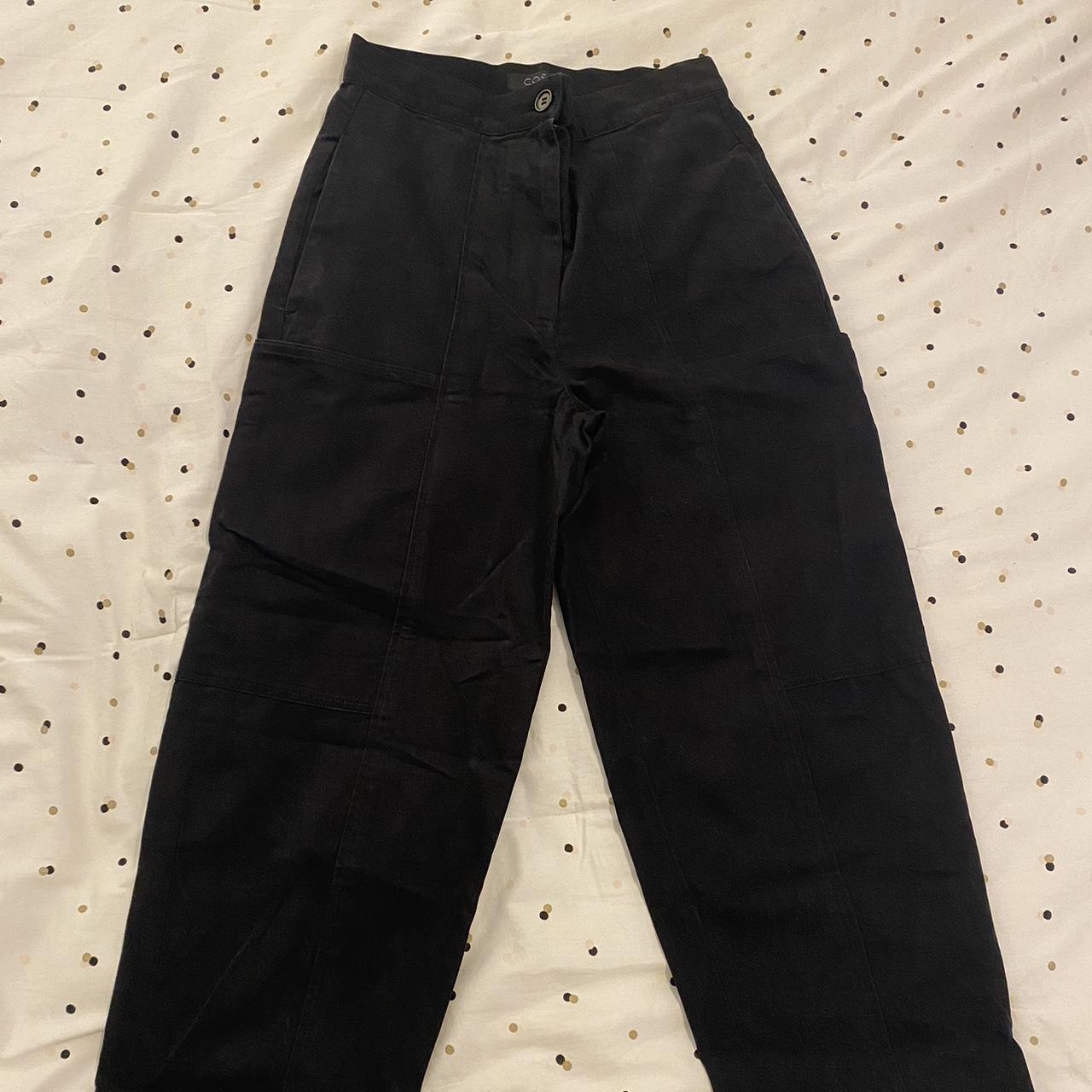 Cos utility cargo high waist pants in black The... - Depop