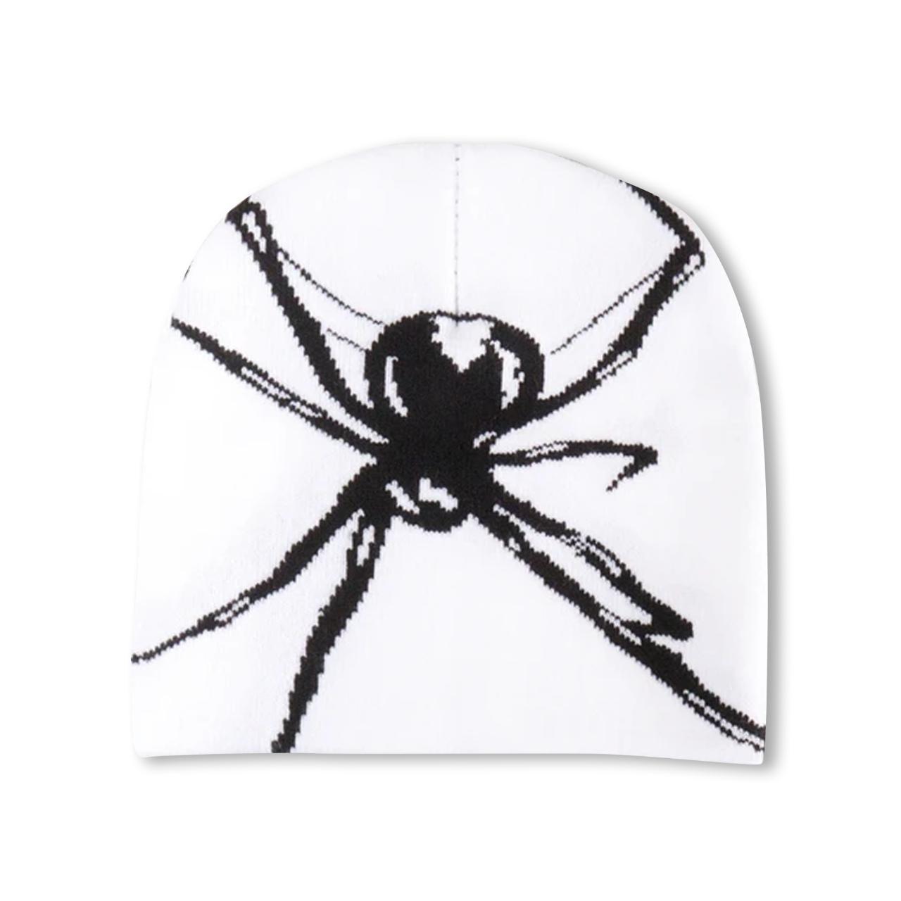 White Spider Beanie One size White beanie / white... - Depop