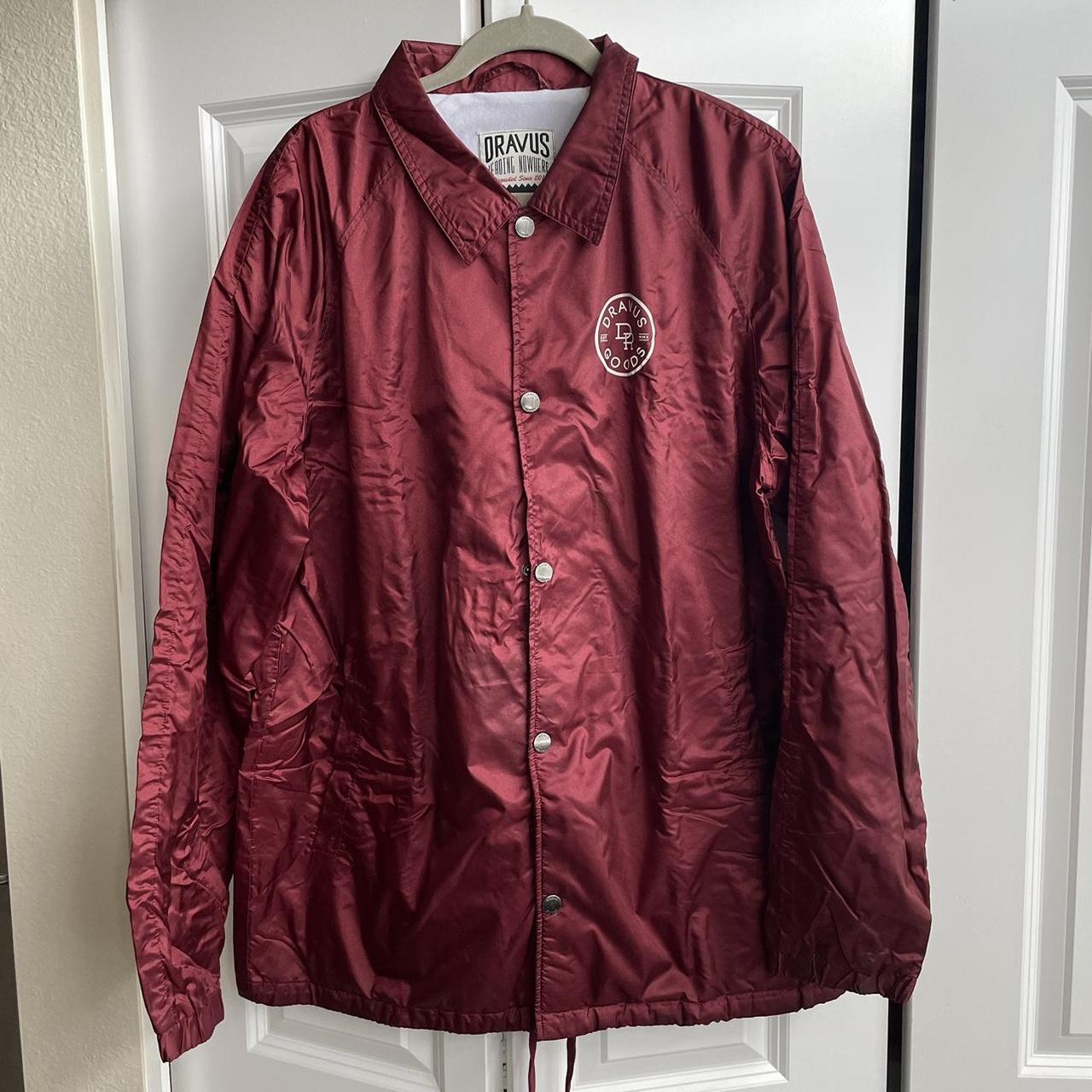 Maroon windbreaker - Depop