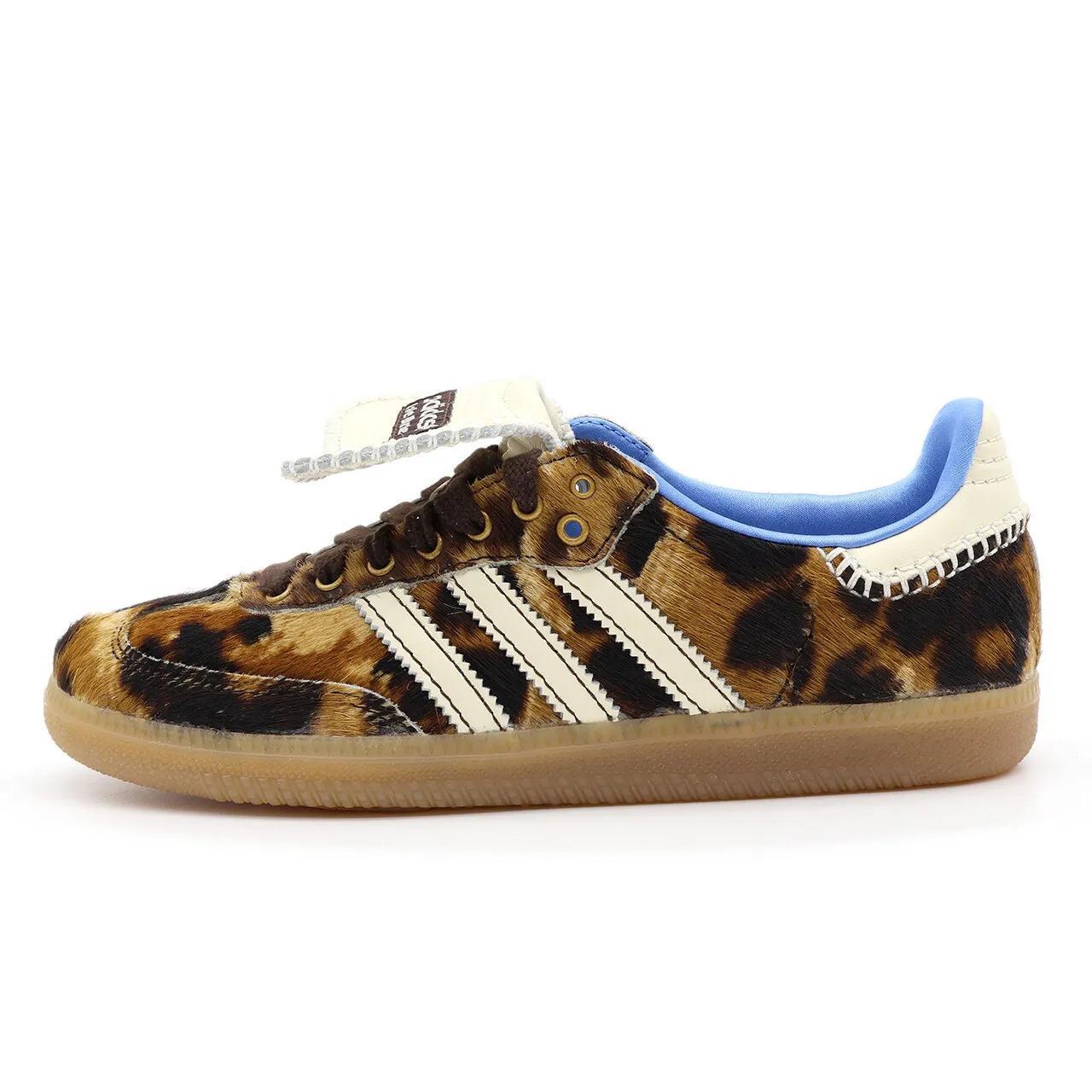 Adidas x Wales Bonner Leopard Faux Pony Samba... - Depop