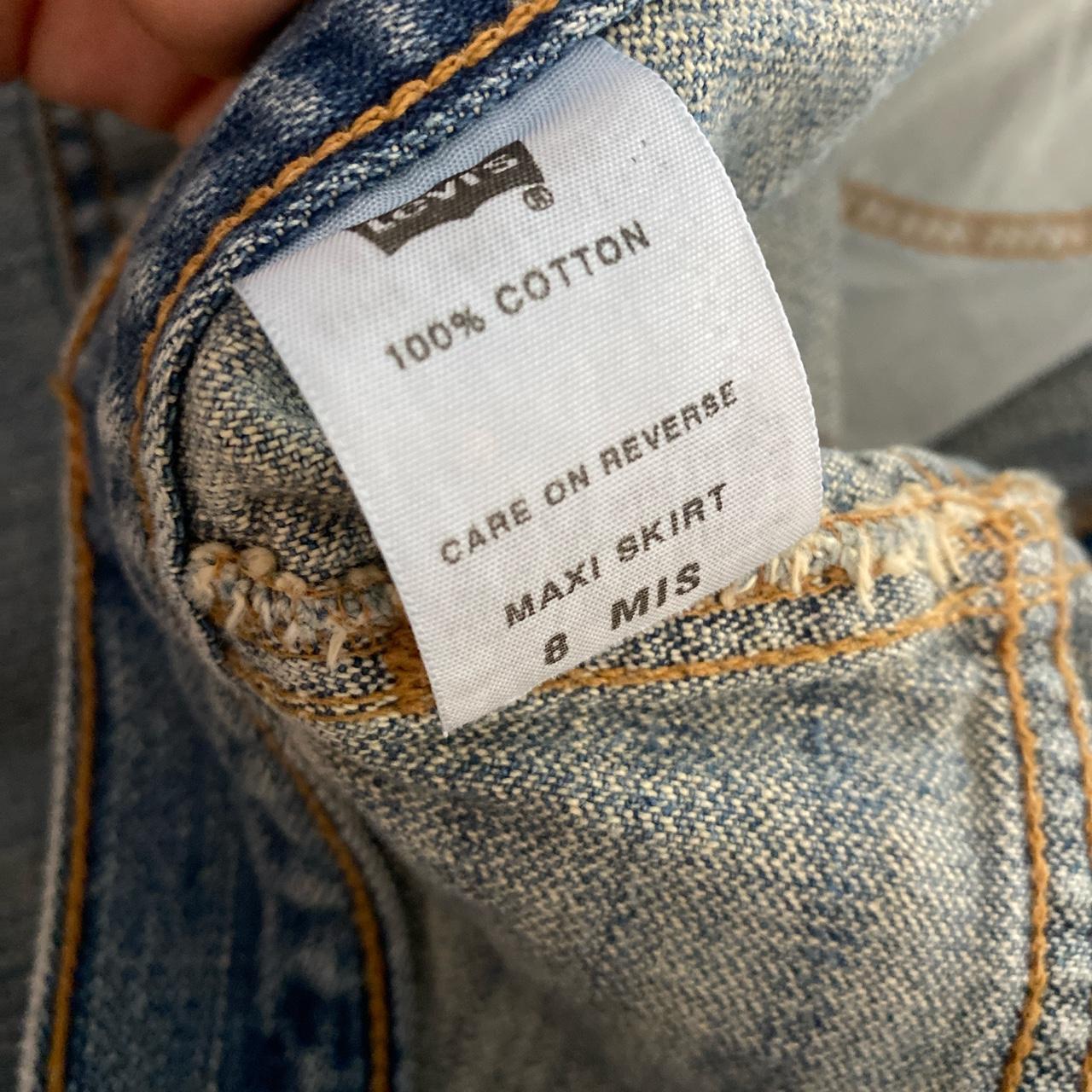 Vintage denim levi maxi skirt Size 8 but could fit... - Depop