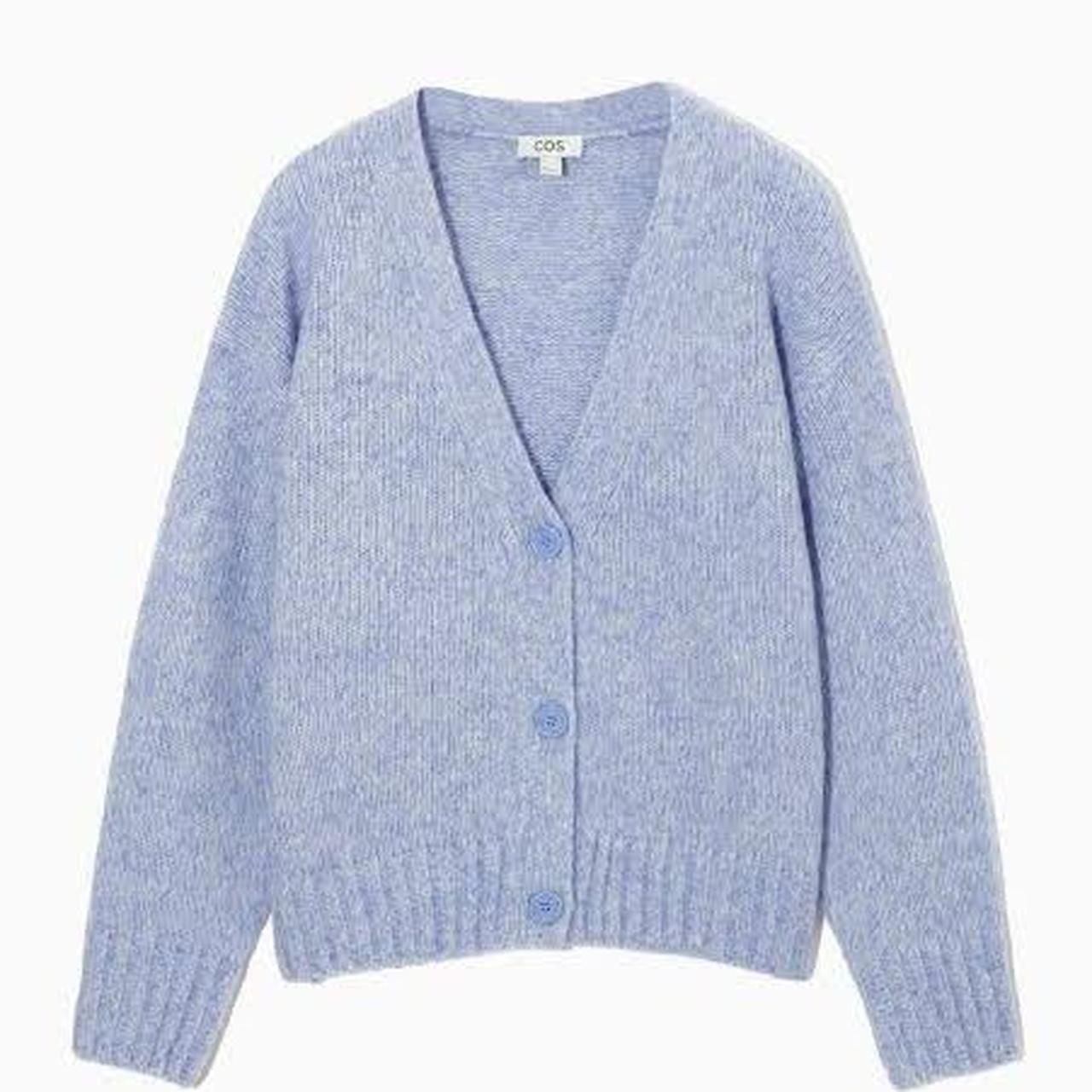 Cos V Neck Cardigan - Beautiful light blue marle... - Depop