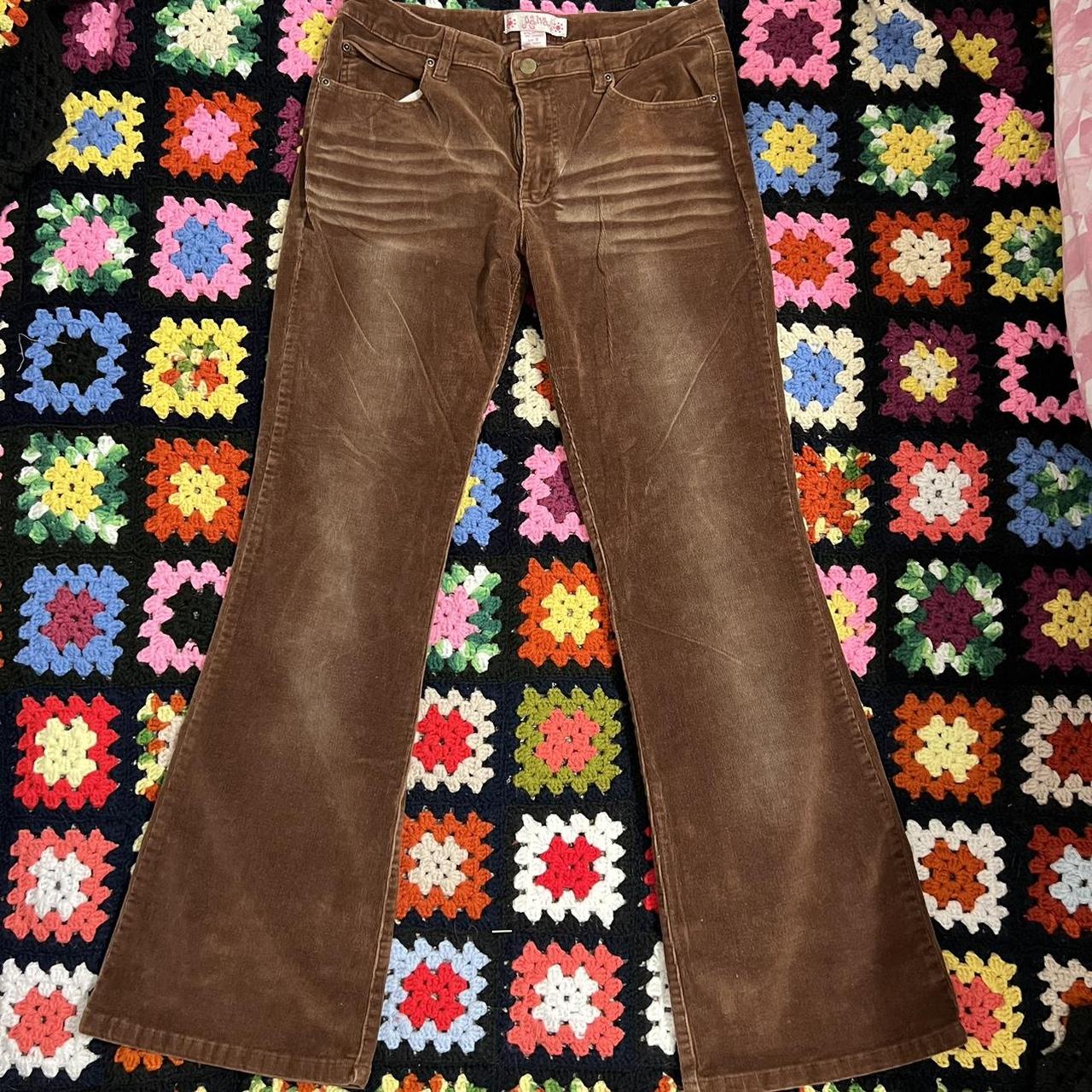 Y2k adiva brown corduroy jeans Size 9 Length... - Depop