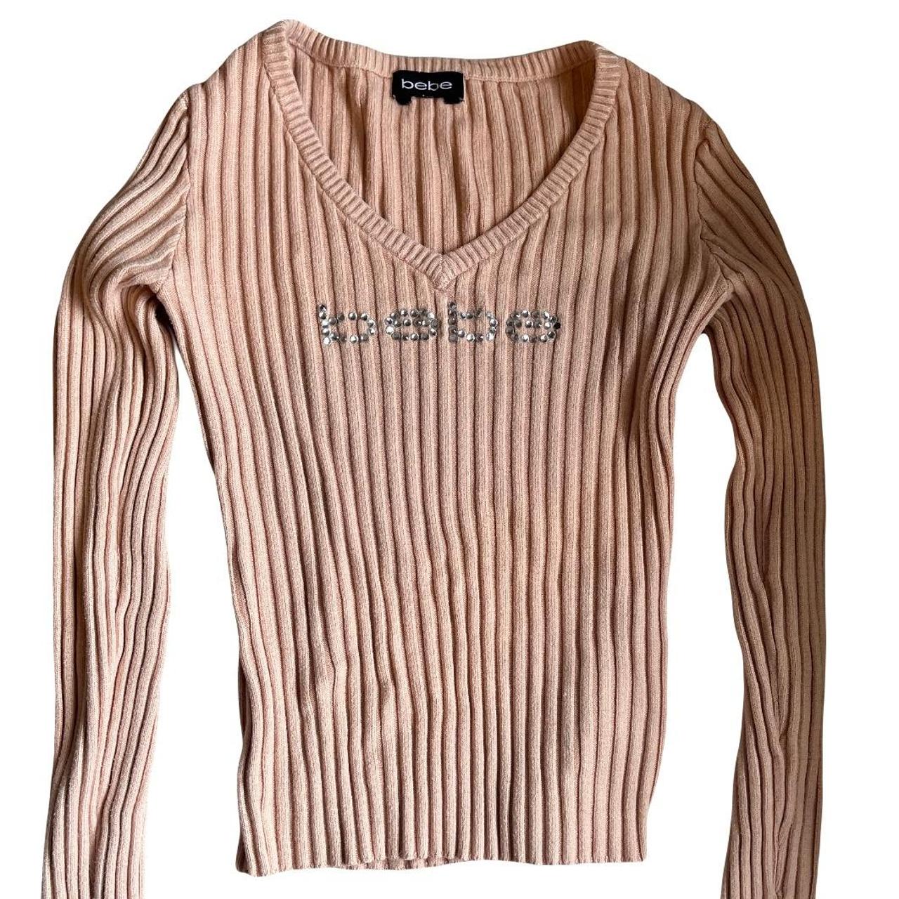 Bebe Women's Tan Jumper | Depop