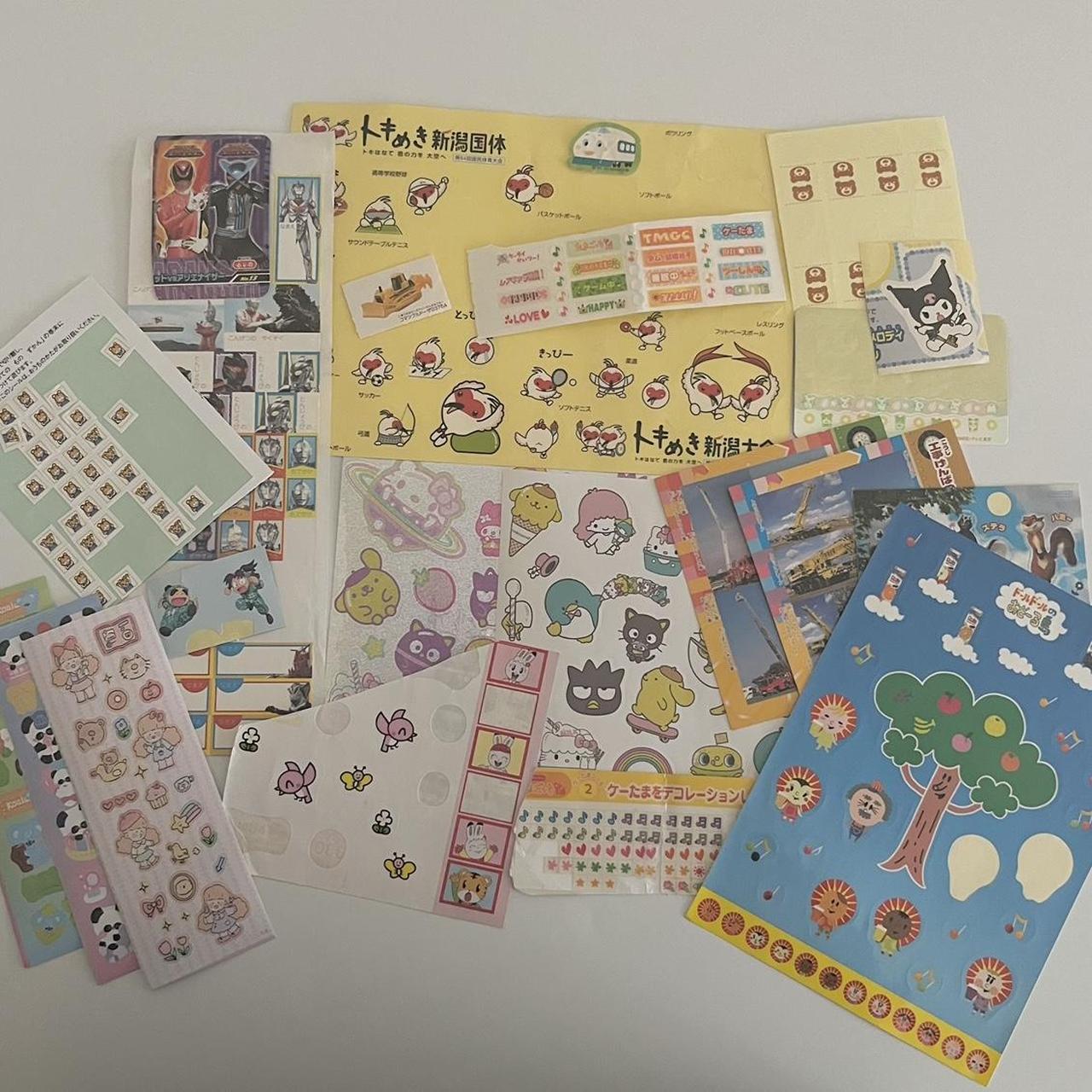 assorted bundle of japanese stickers multiple... - Depop