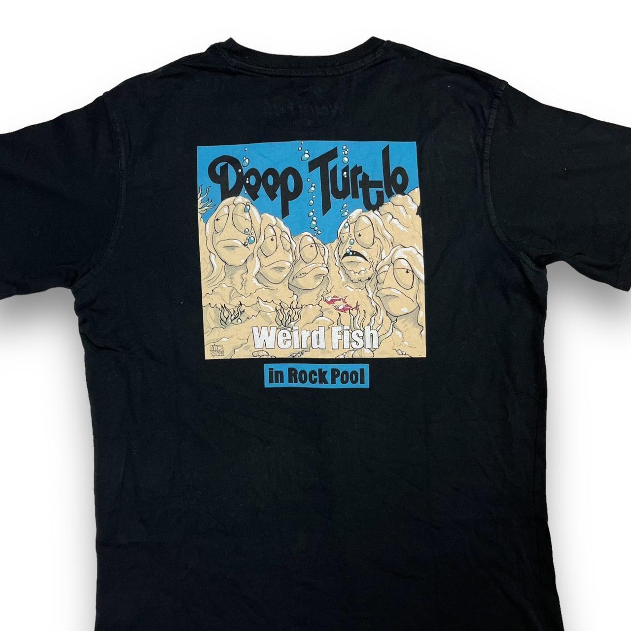 Weird Fish Deep Turtle Black Double Sided Graphic T... - Depop