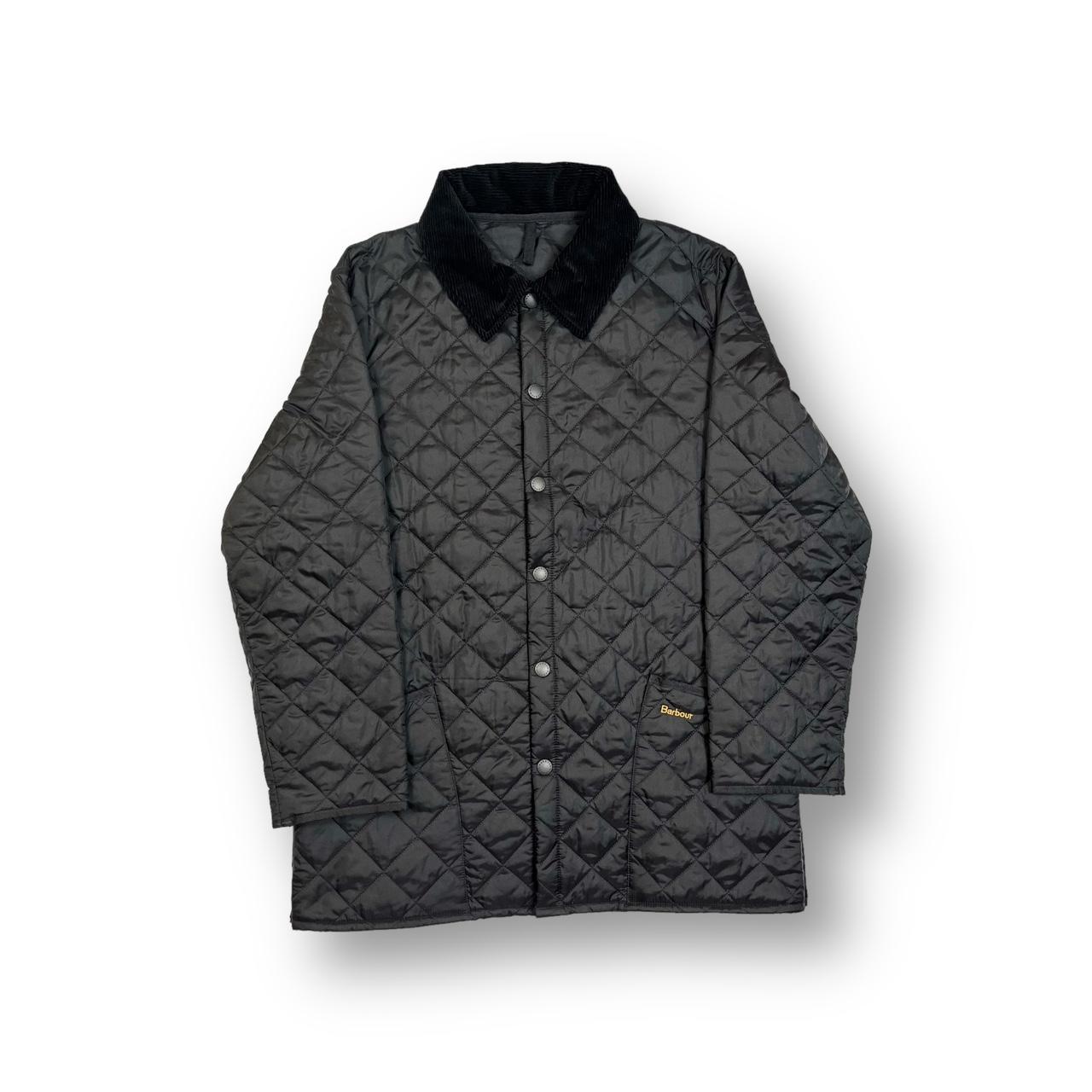 Vintage Barbour Liddesdale Black Quilted Waterproof... - Depop