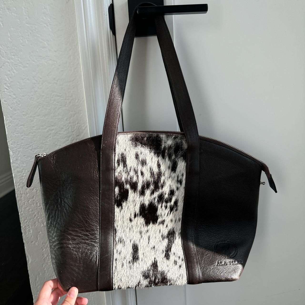 Beautiful Vintage Ala Pilar brown leather bag with... - Depop