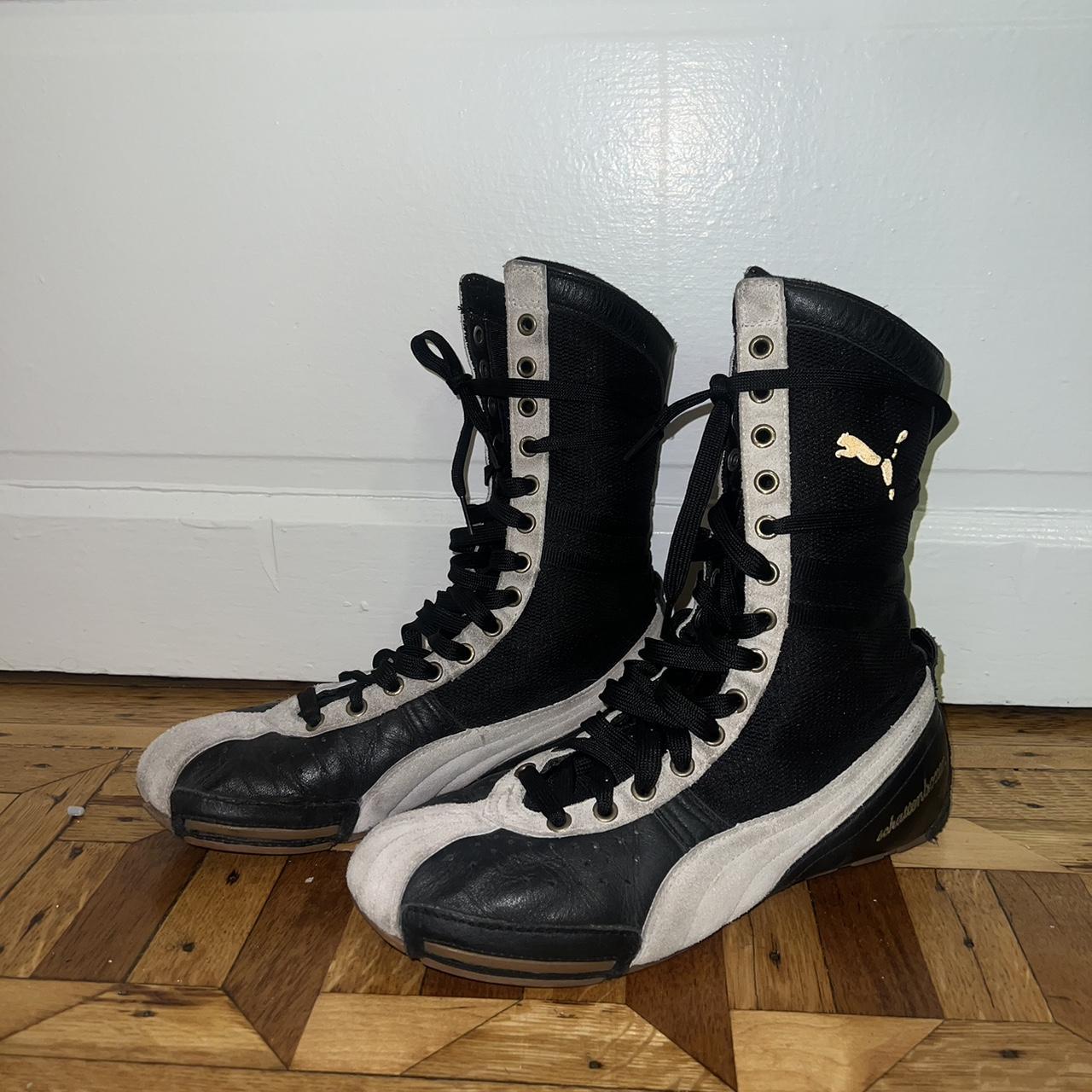 Archive Puma boxer/wrestling boots. Vintage... - Depop