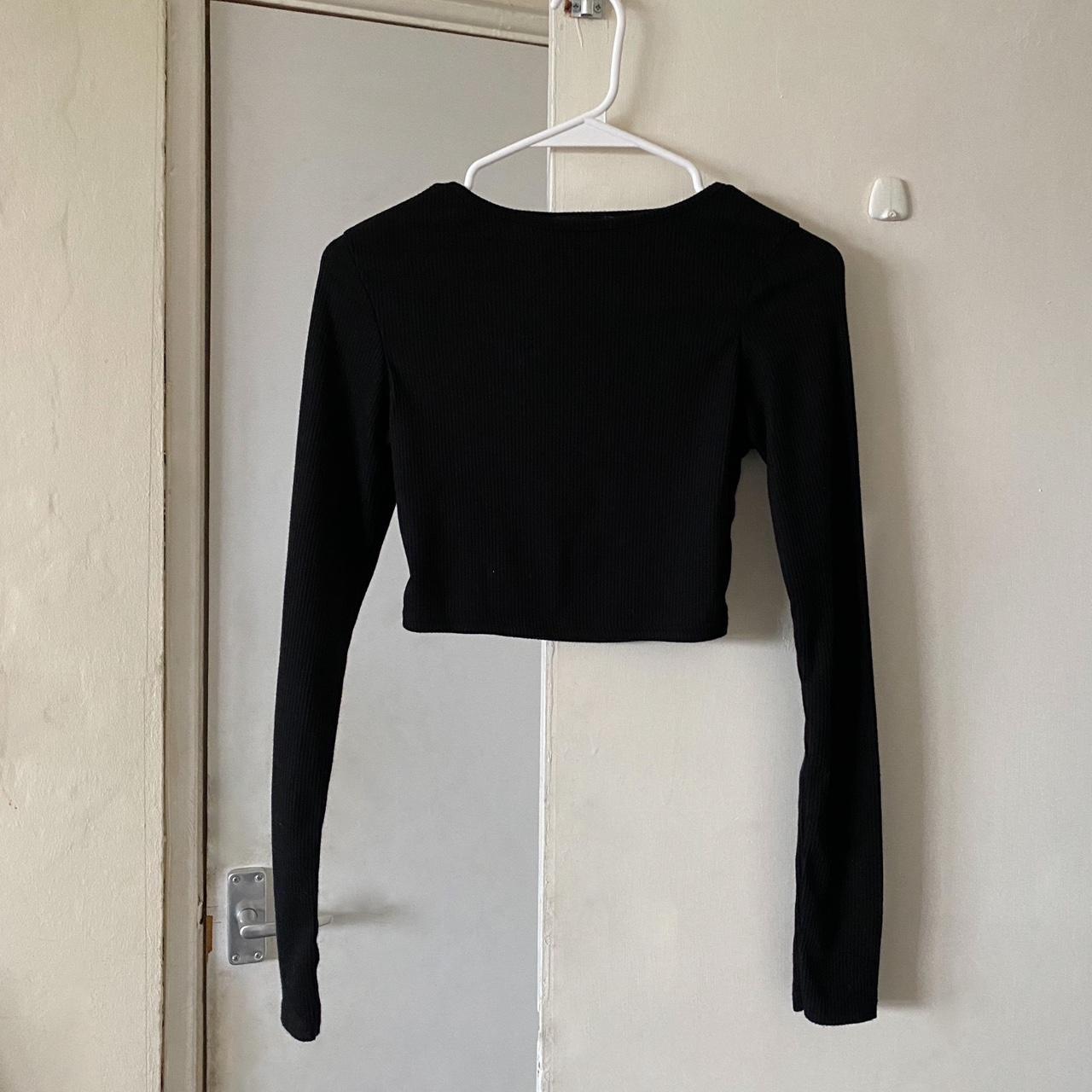 Boohoo Ribbed Long Sleeve Crop Top Not Worn Like Depop