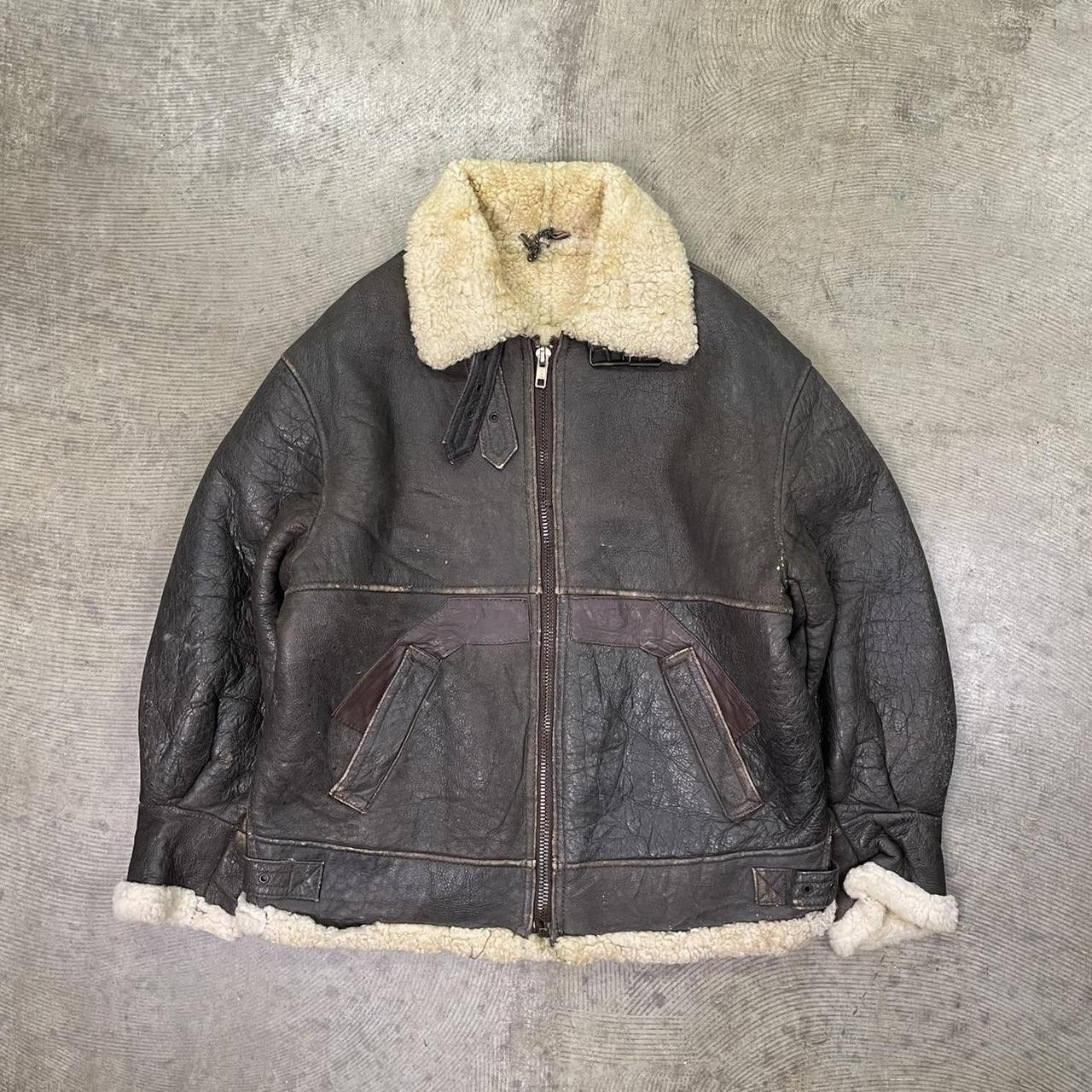 Unbranded Men's Brown and Cream Jacket | Depop