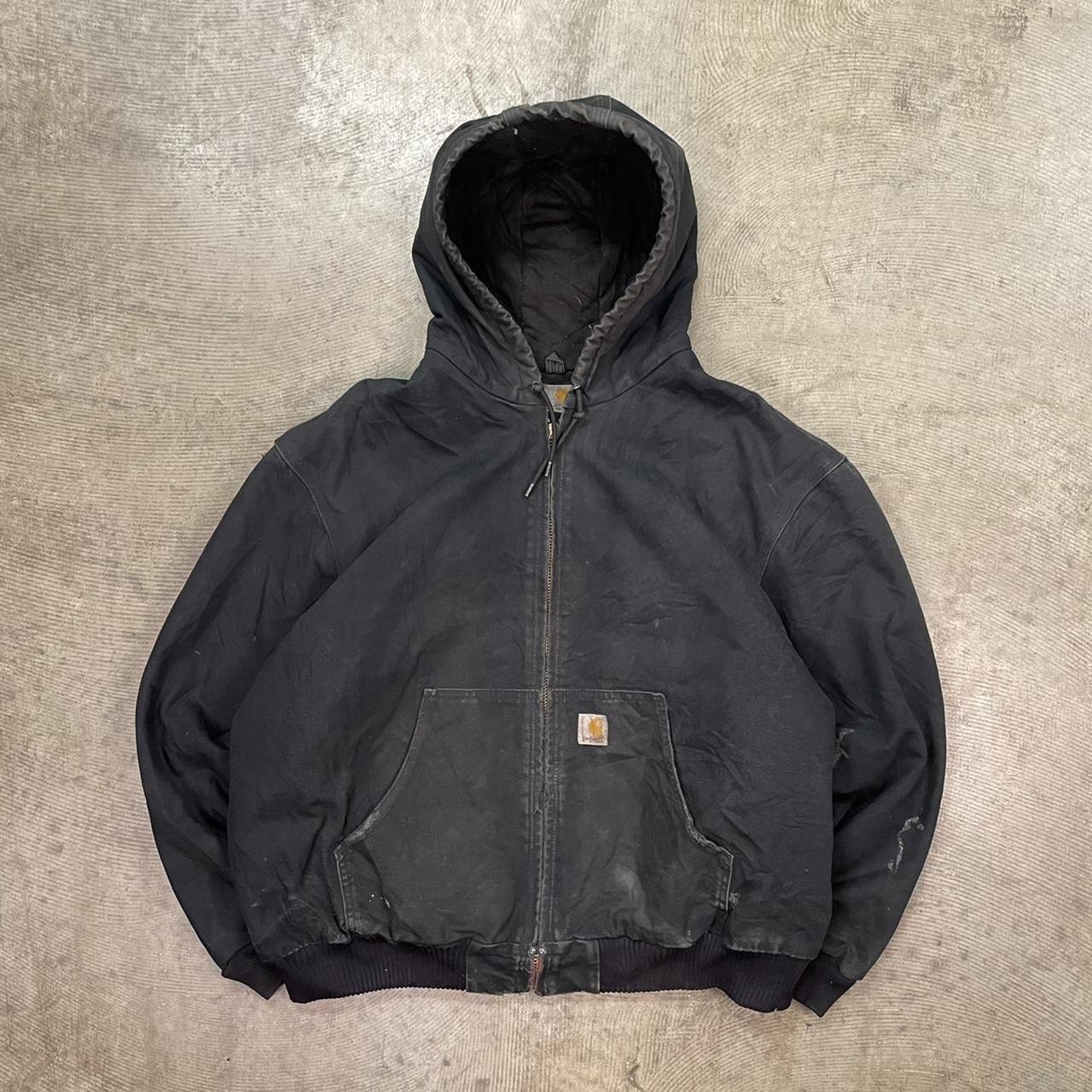 Carhartt Men's Black and Grey Jacket | Depop