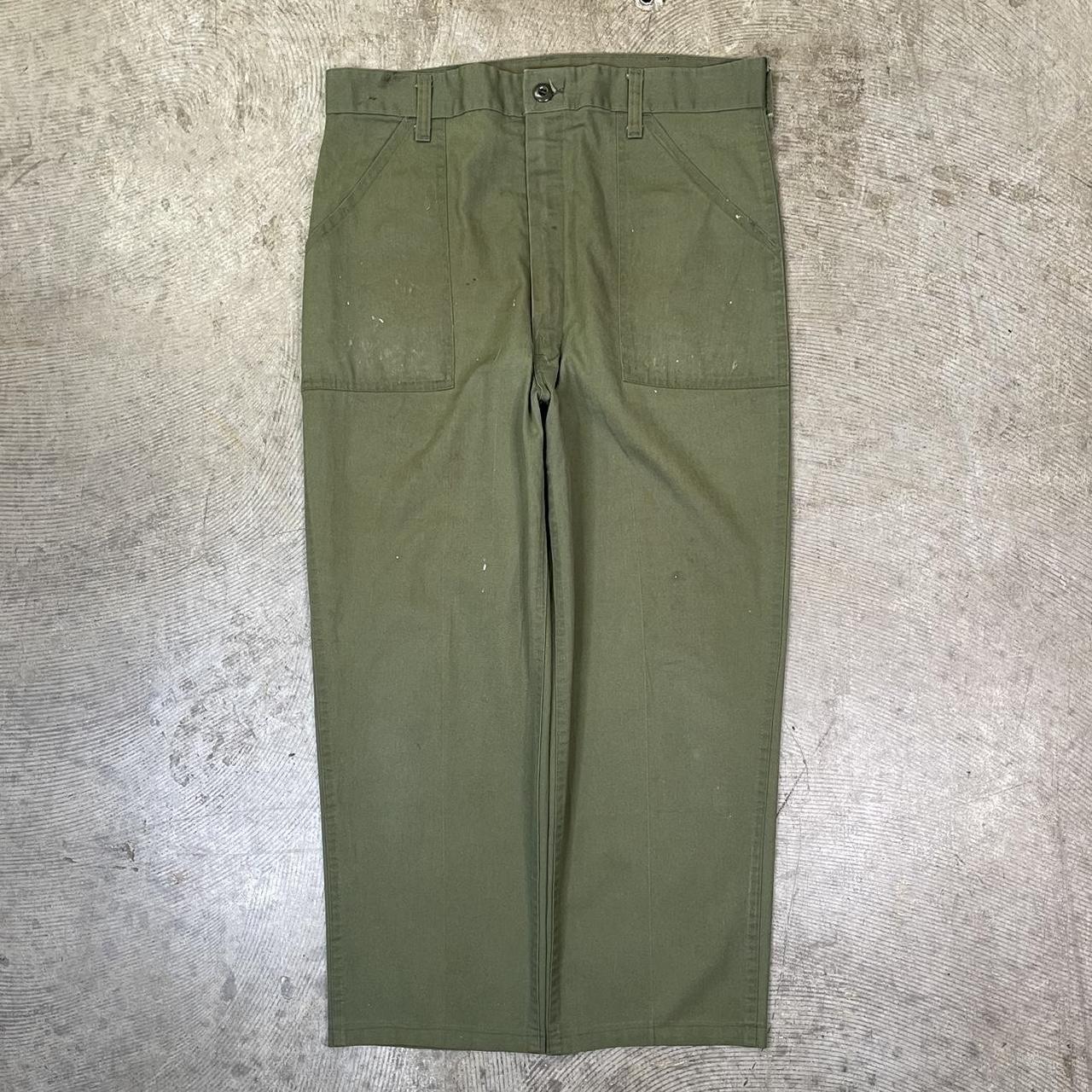 Vintage military cargo pants 1970s US army fatigue... - Depop
