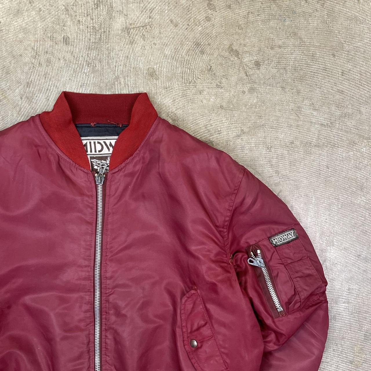 Vintage bomber jacket 90s MA1 military rave bomber... - Depop