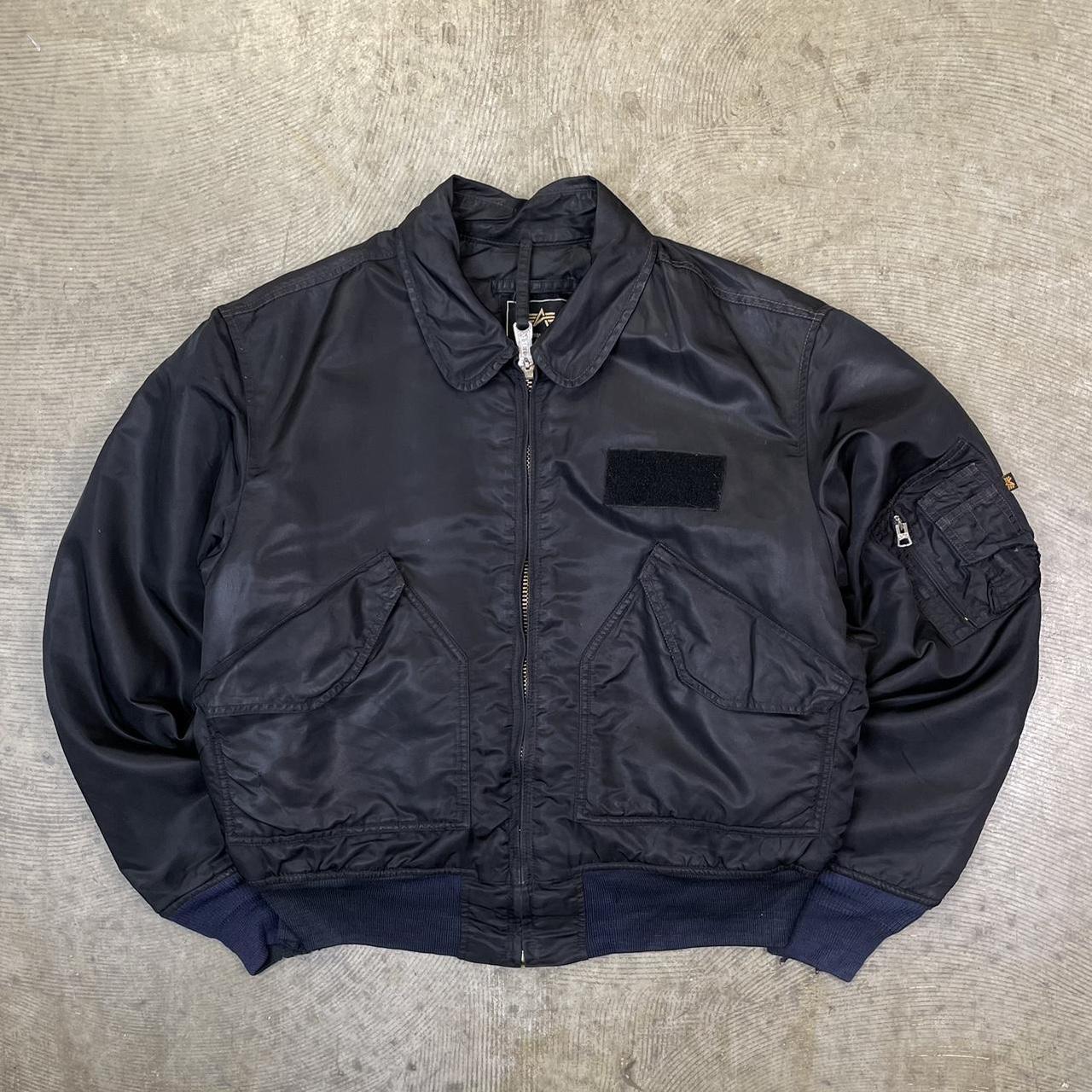 Vintage alpha bomber jacket 90s Alpha Industries... - Depop