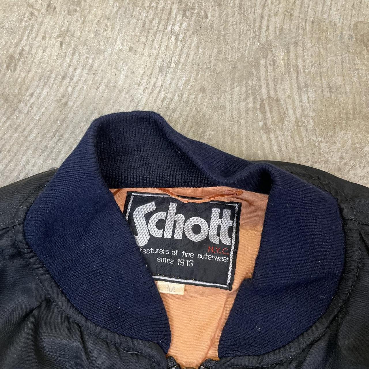 Vintage bomber jacket 90s Schott MA1 military... - Depop