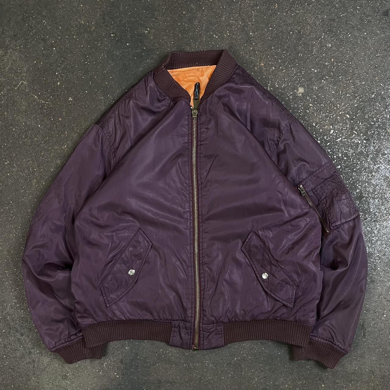 Vintage alpha bomber jacket 1980s Alpha industries... - Depop