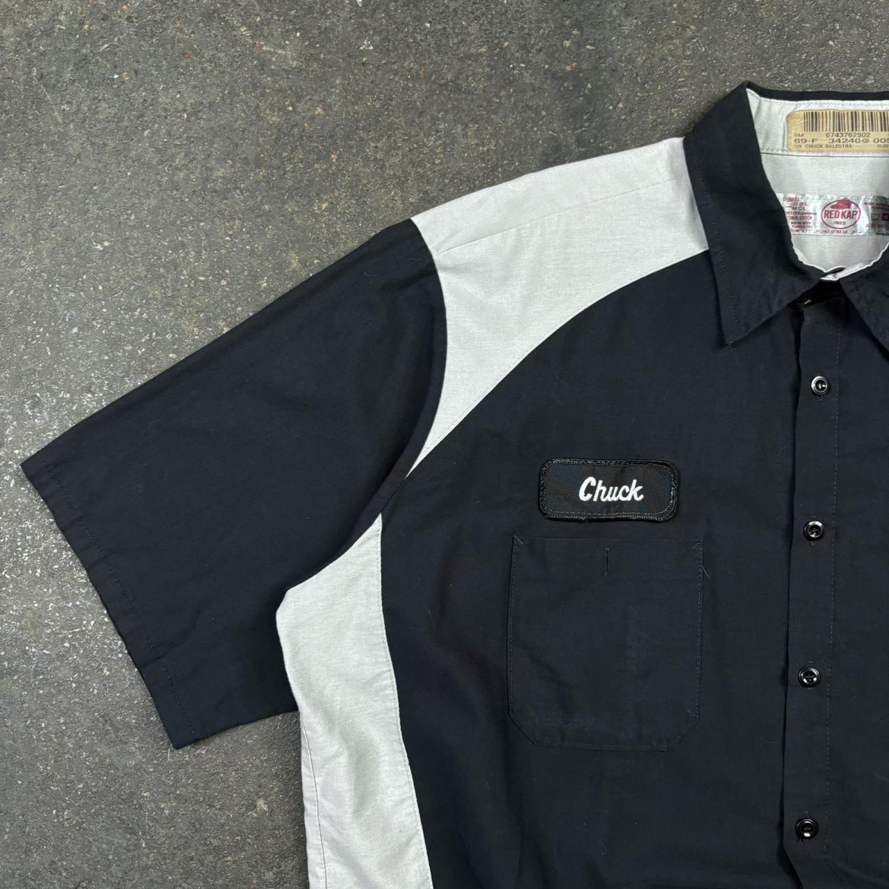 Vintage work shirt 90s cropped workwear button up... - Depop