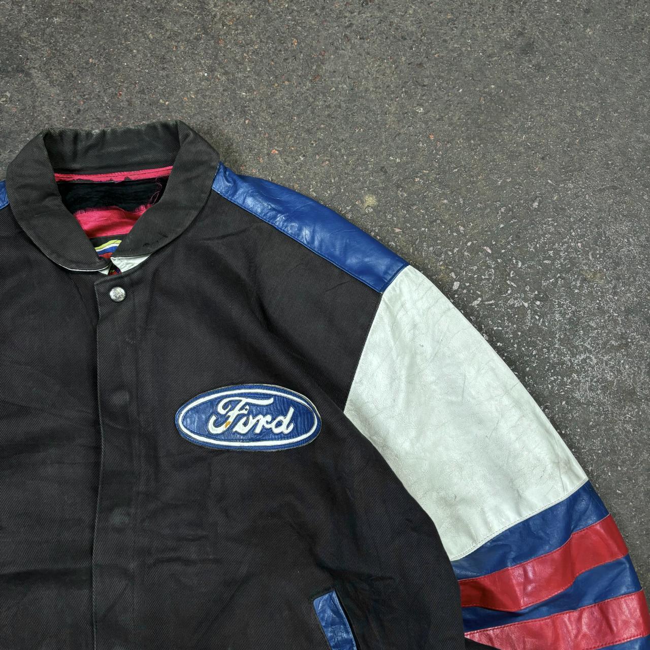 Vintage Ford bomber jacket 90s Jeff Hamilton Ford... - Depop
