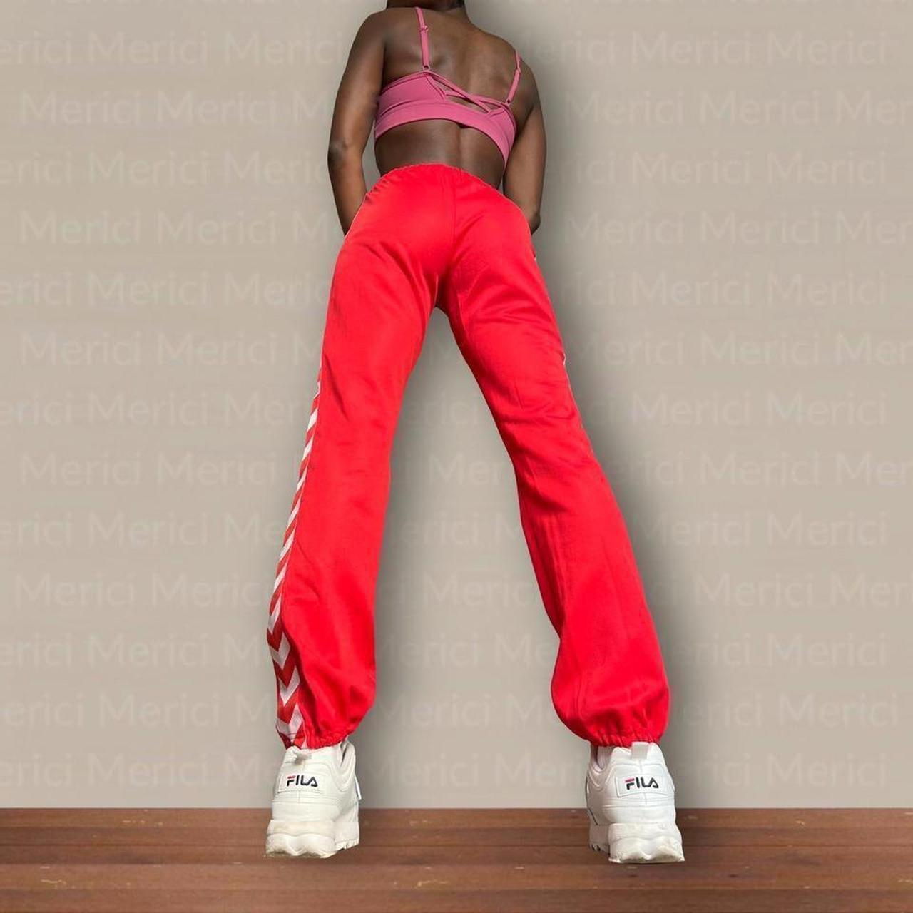 Y2K joggers Xs • red • drawstring waist • approx.... - Depop