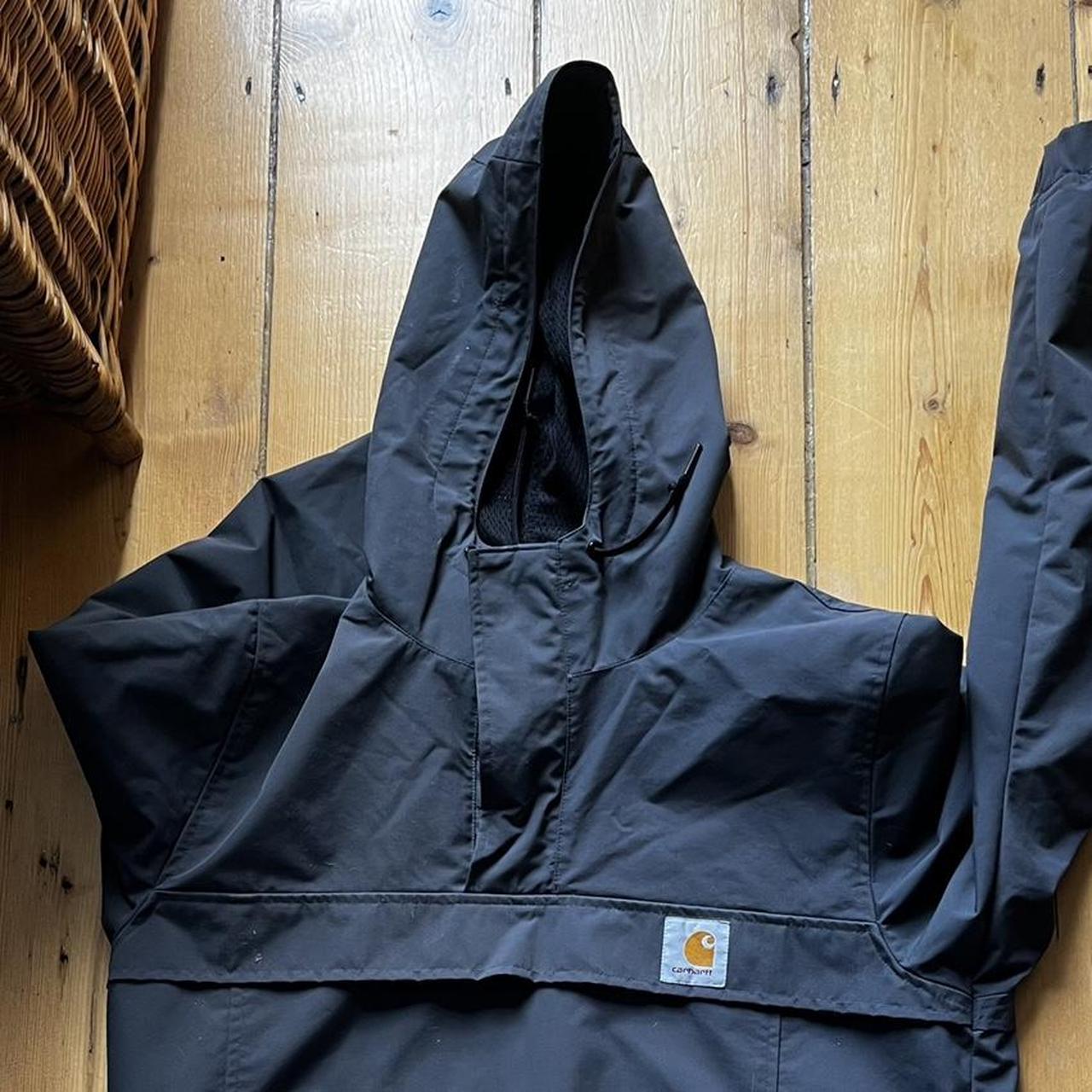 CARHARTT Grey pullover raincoat Size S, would fit... - Depop