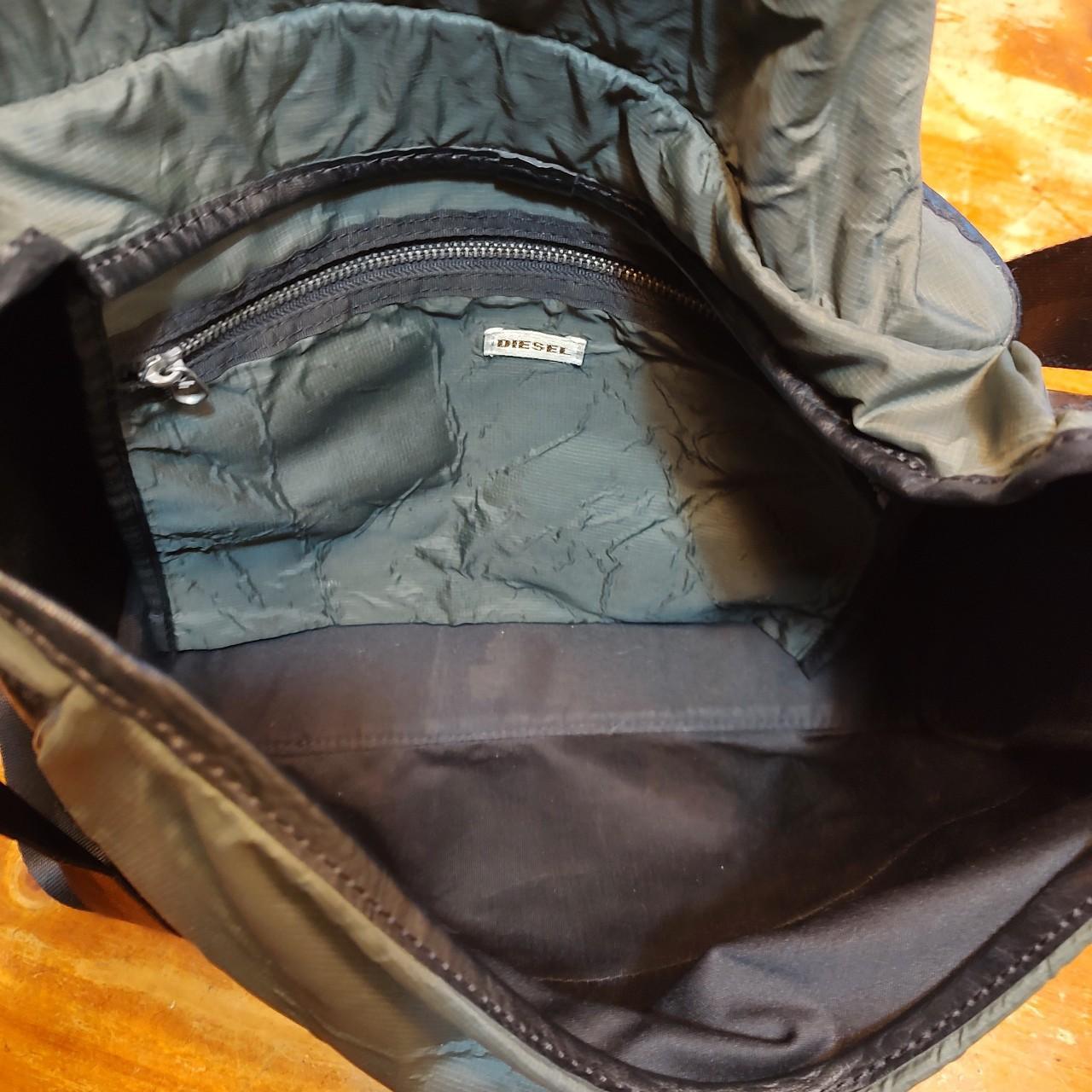 Diesel Messenger Bag Velcro flap closure - zippered... - Depop