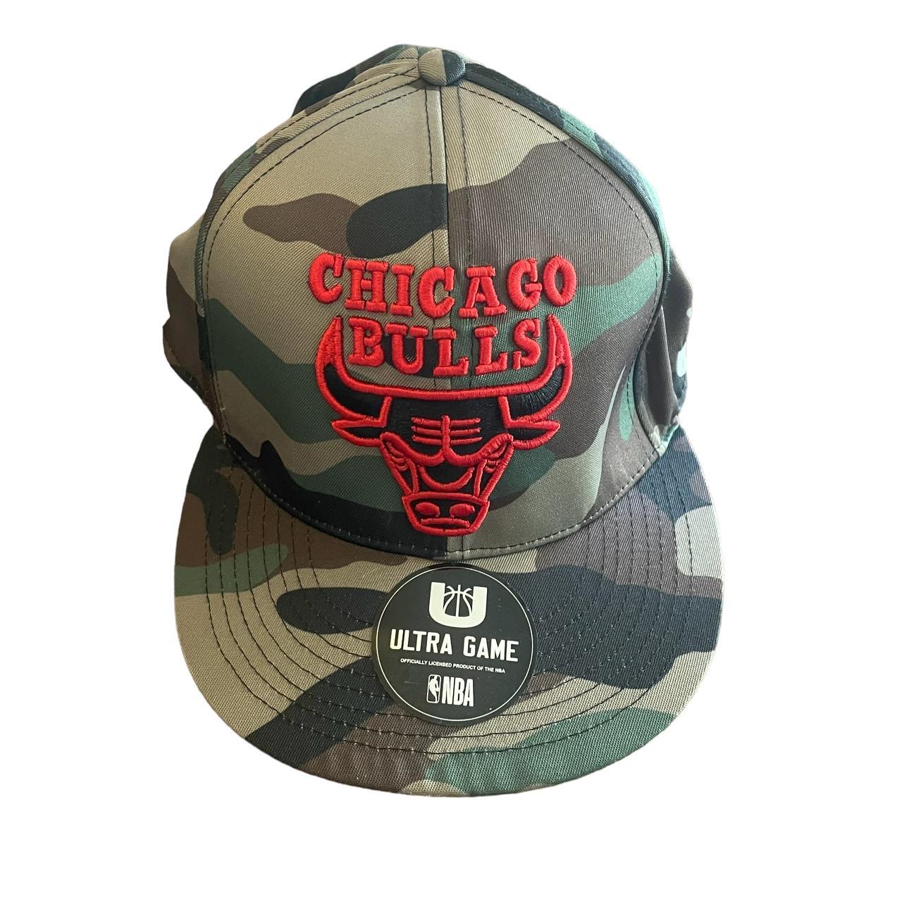 Chicago Bulls Camo Ultra Game Snapback Hat Excellent... - Depop