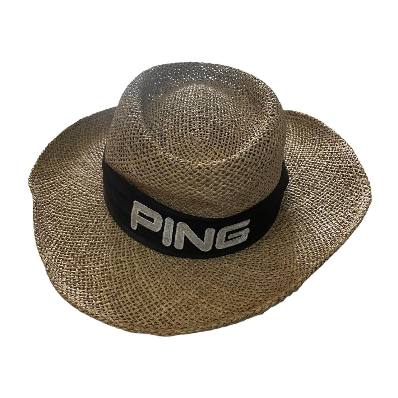 Vintage PING By Karsten Straw Golf Hat Made in the... - Depop