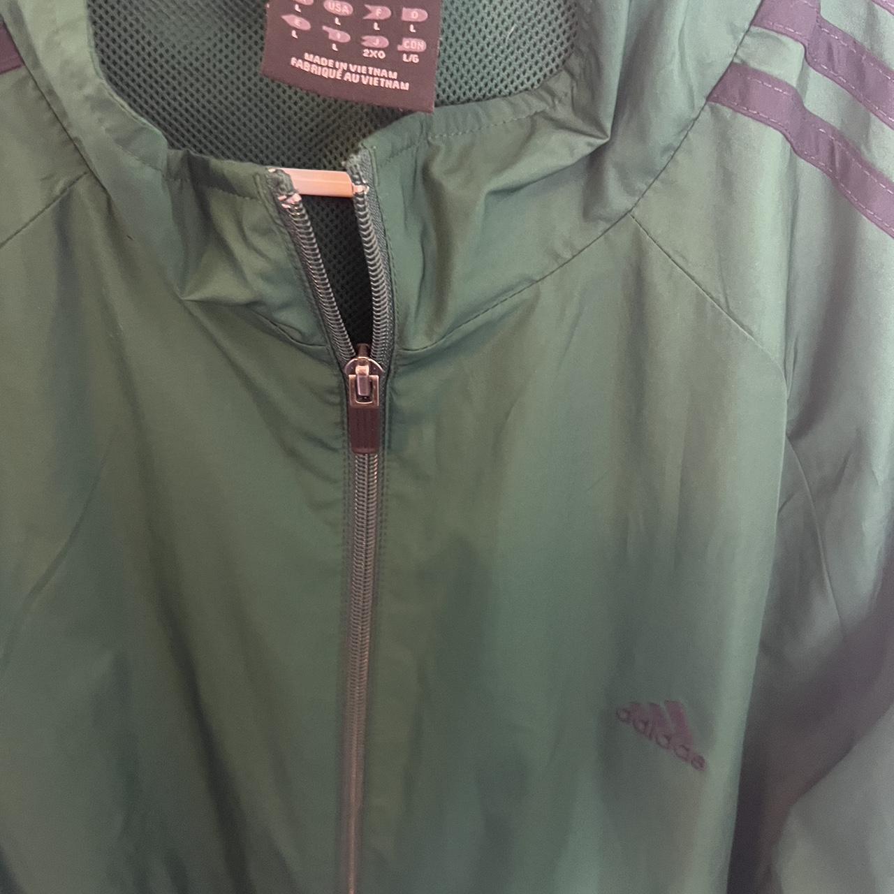 Adidas vintage green track jacket Brand new condition - Depop