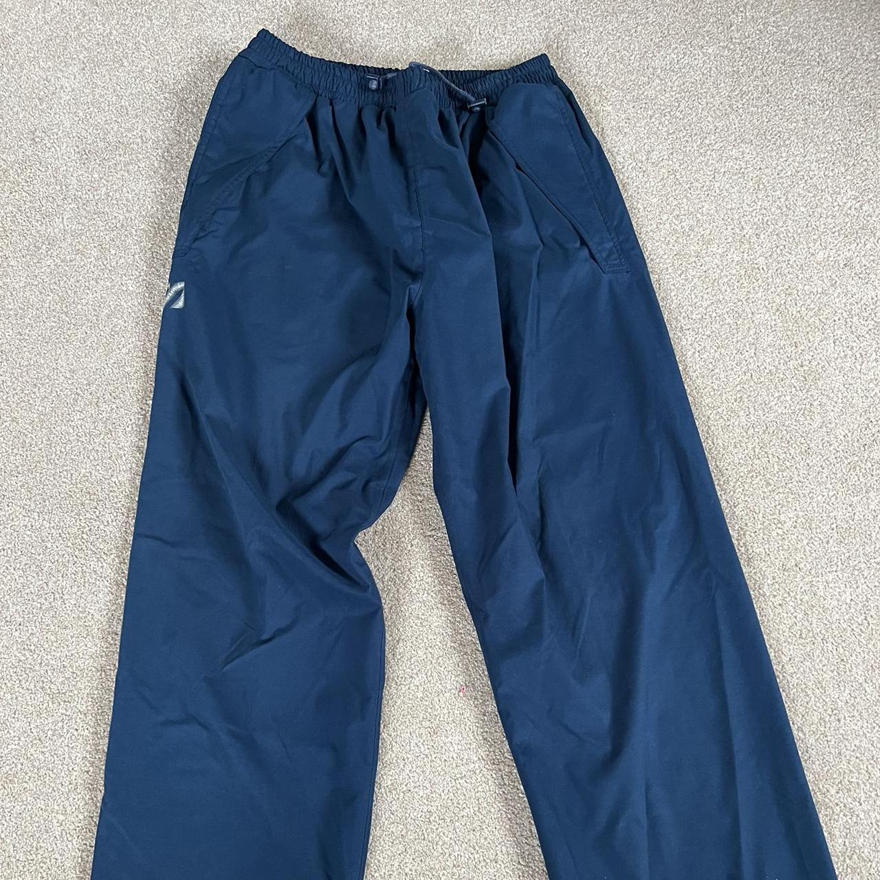 mizuno baggy trackies waterproof material on these... - Depop