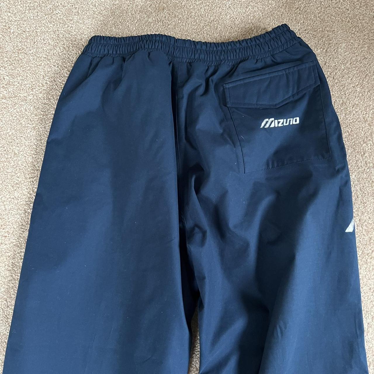mizuno baggy trackies waterproof material on these... - Depop