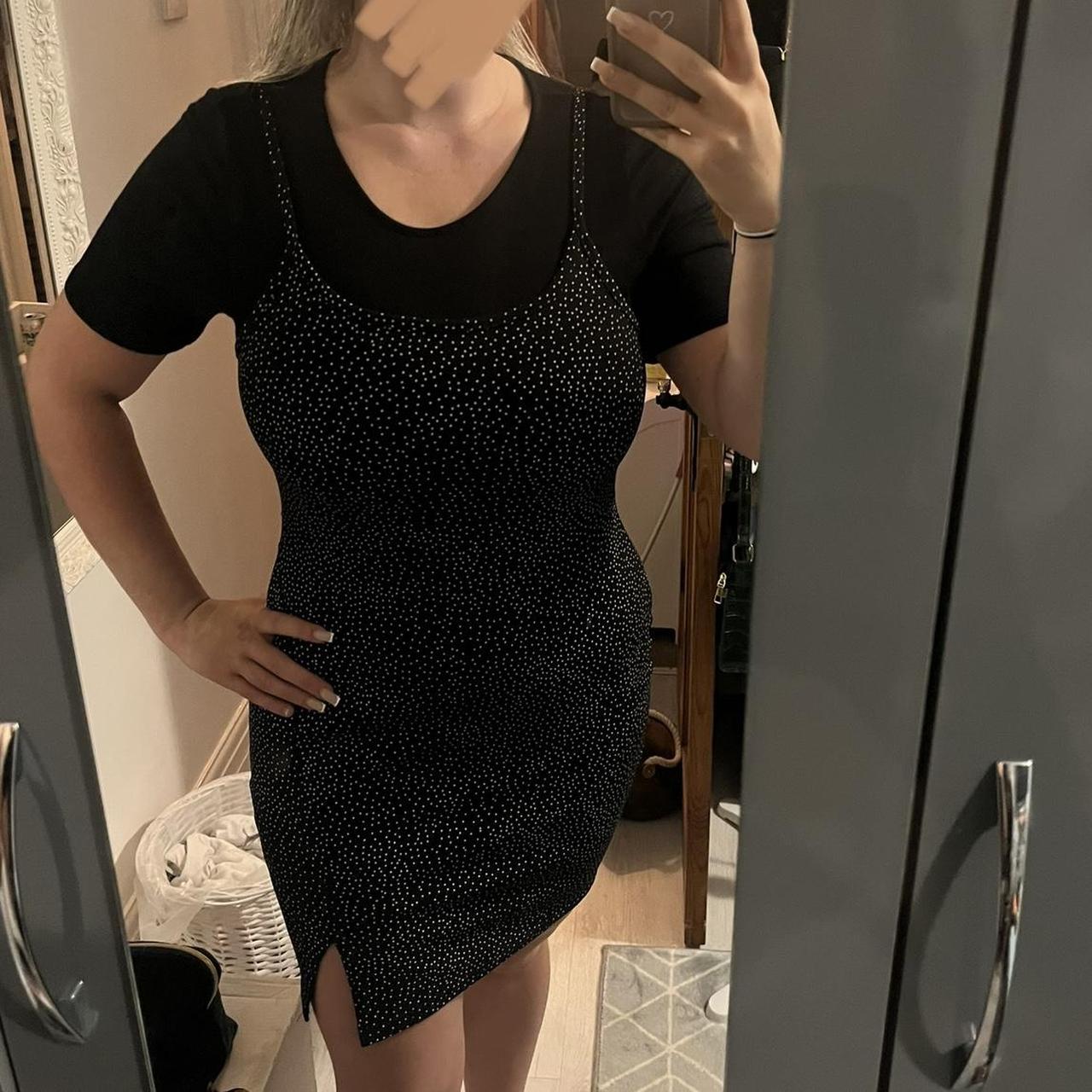 Boohoo black bodycon mini dress. Please note the... - Depop