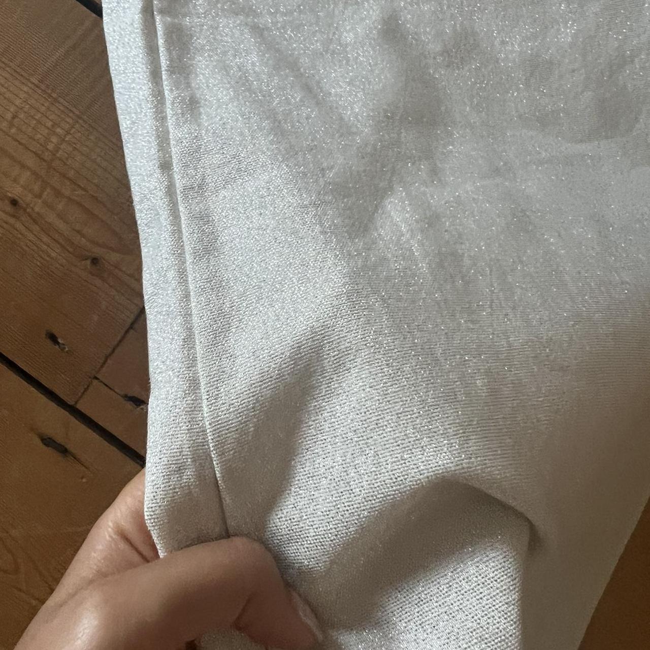 Vintage white sparkly shiny flares Fits perfectly... - Depop