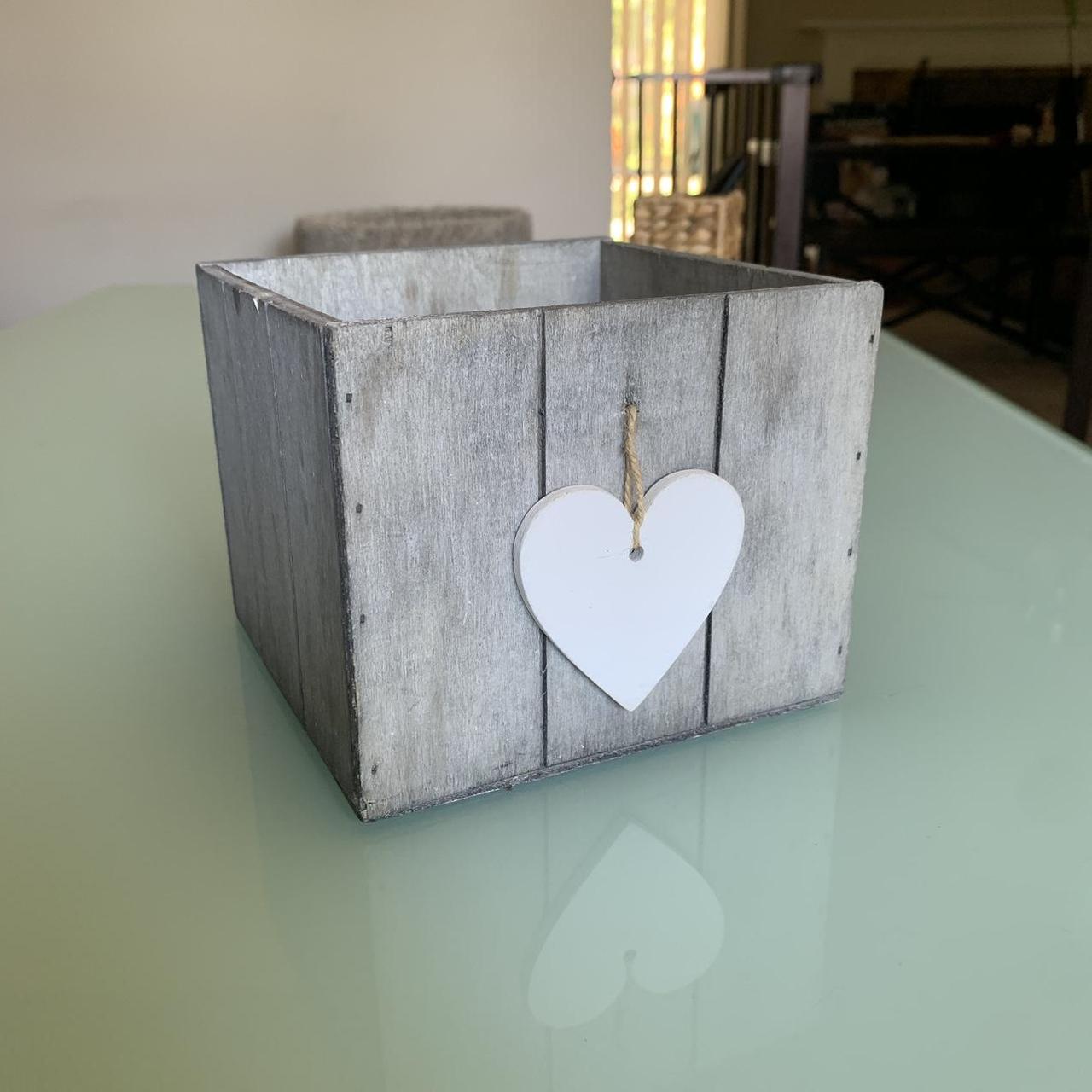 Grey wooden box 🩶🤍 Has been collecting dust in my... - Depop
