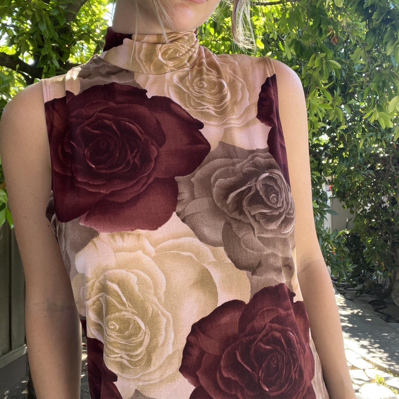 Vintage 90’s rose tank 🥀 Cute romantic feminine... - Depop