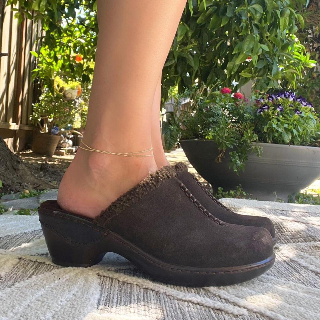 Y2K shearling platform clogs 🧸 The cutest pair of... - Depop