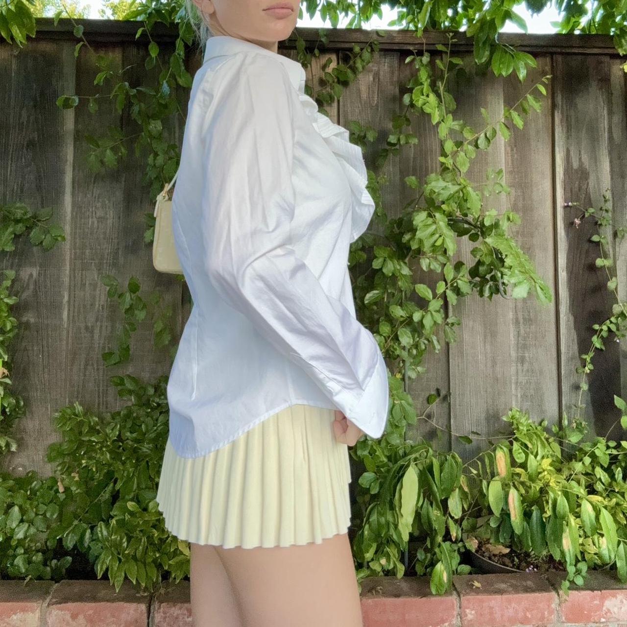 Ralph Lauren preppy white button up blood with... - Depop