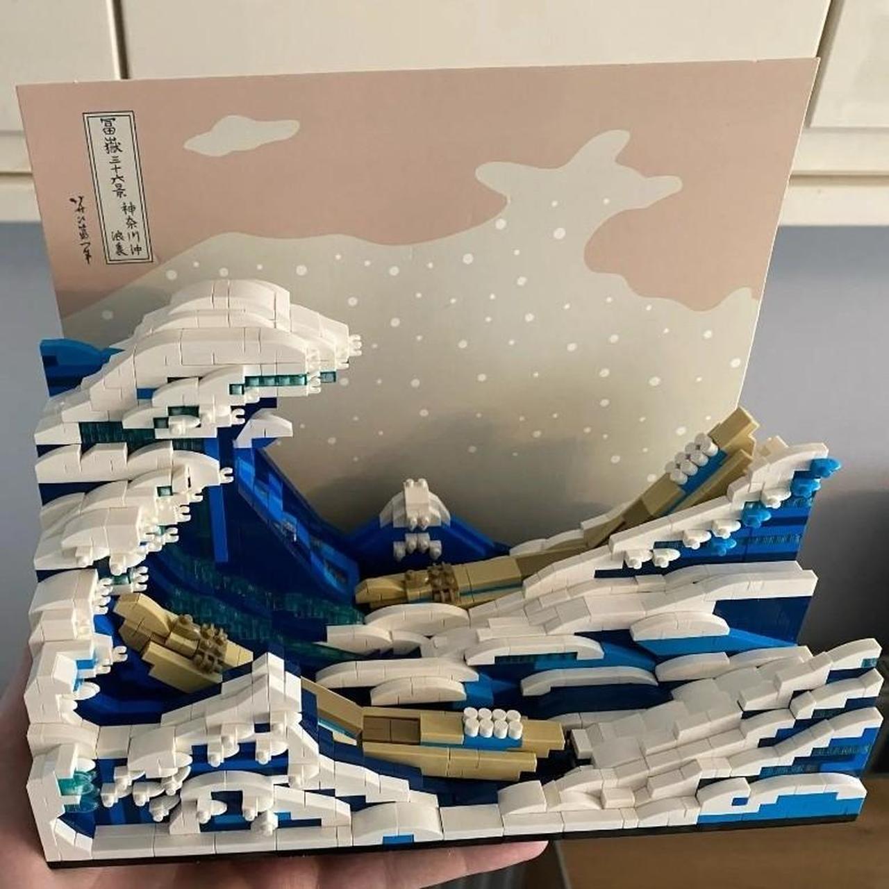 The Great Wave of Kanagawa Lego Style Japan style... - Depop