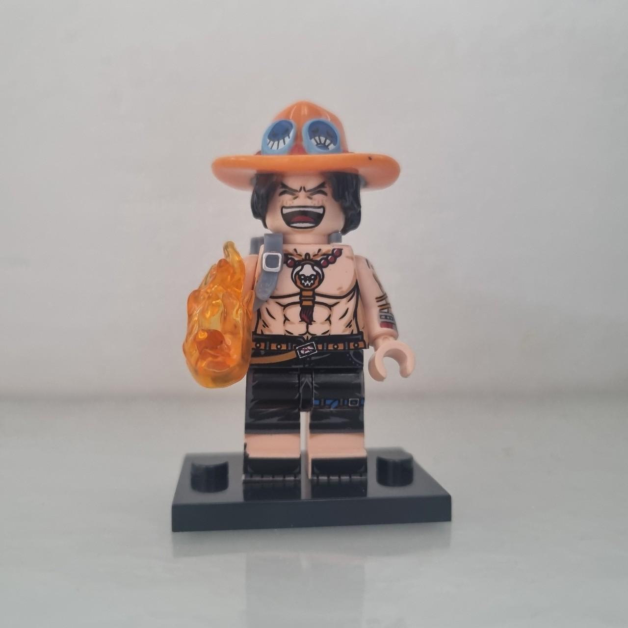 Ace One Piece Lego Inspired Minifigure Onepiece... | Depop