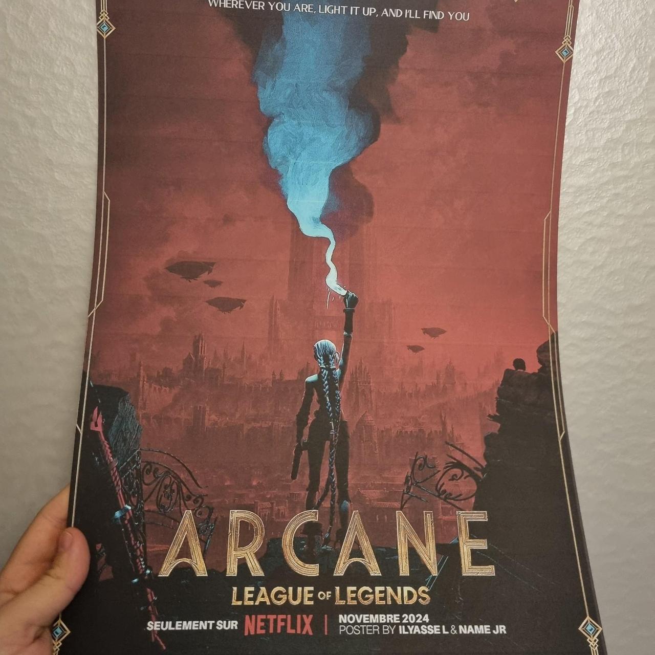 Arcane Poster a3 Great condition Jinx No returns - Depop