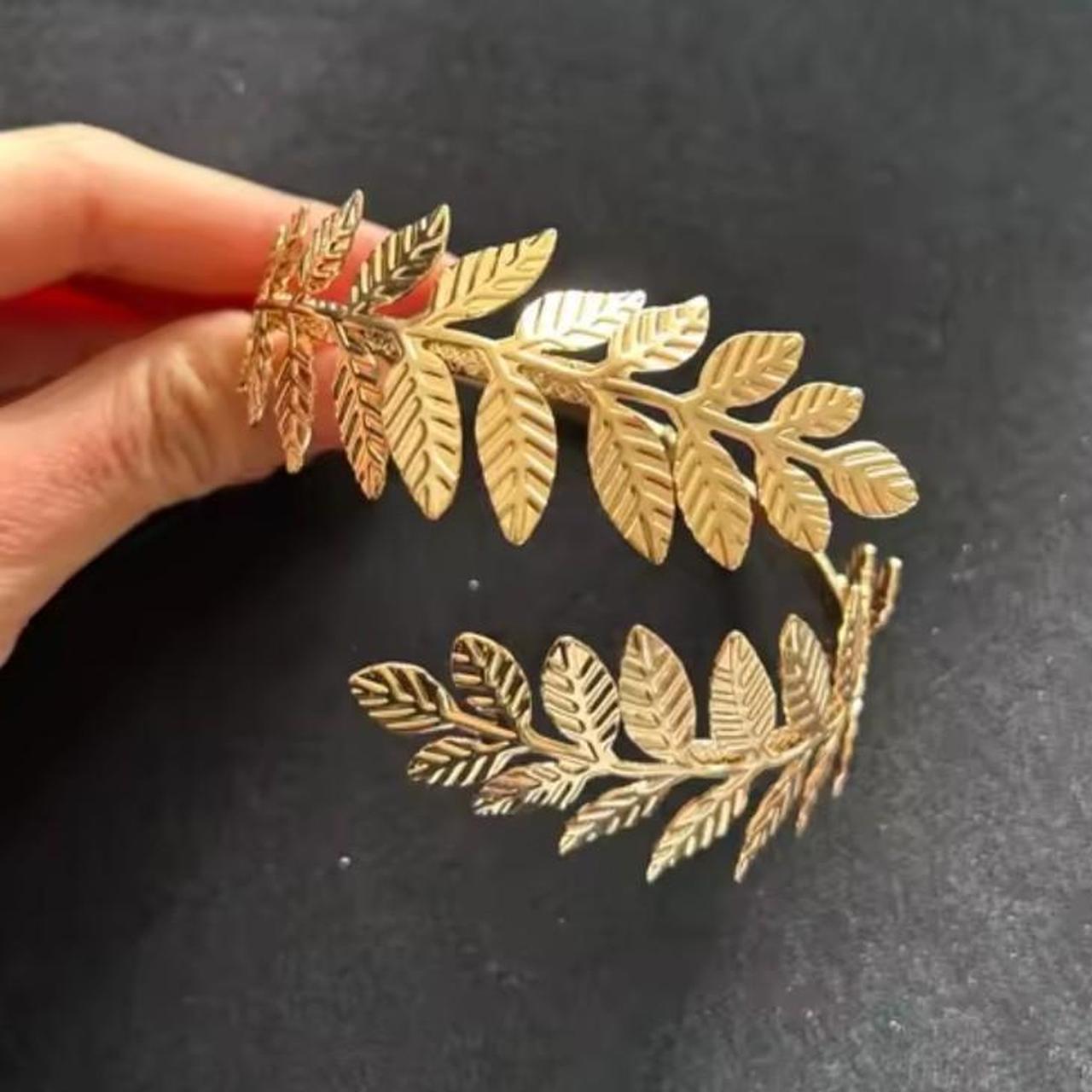 Gold Ancient Greek Goddess Arm Band / Cuff Ancient... | Depop