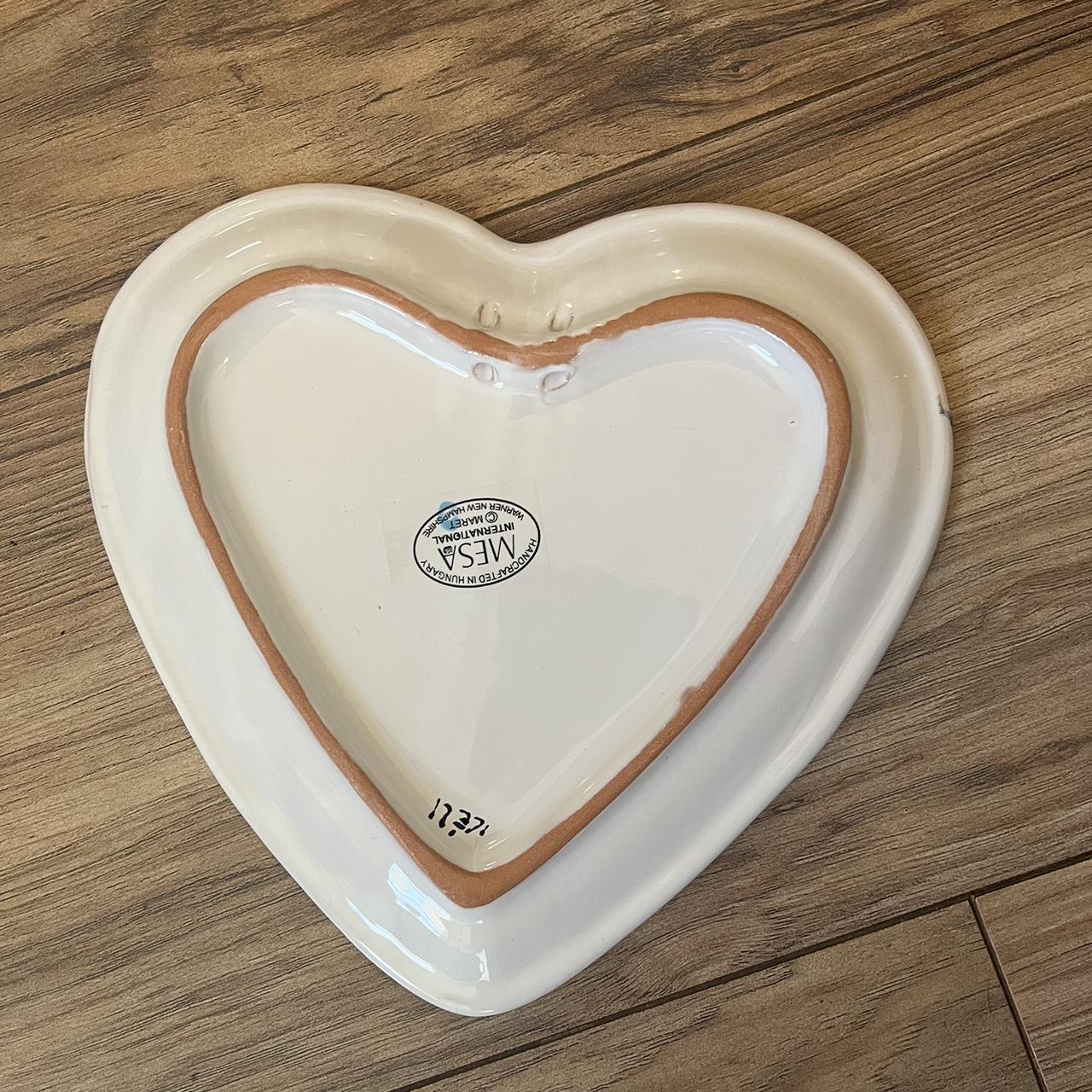 Set of 2 vintage checker fruit pattern heart shaped... - Depop