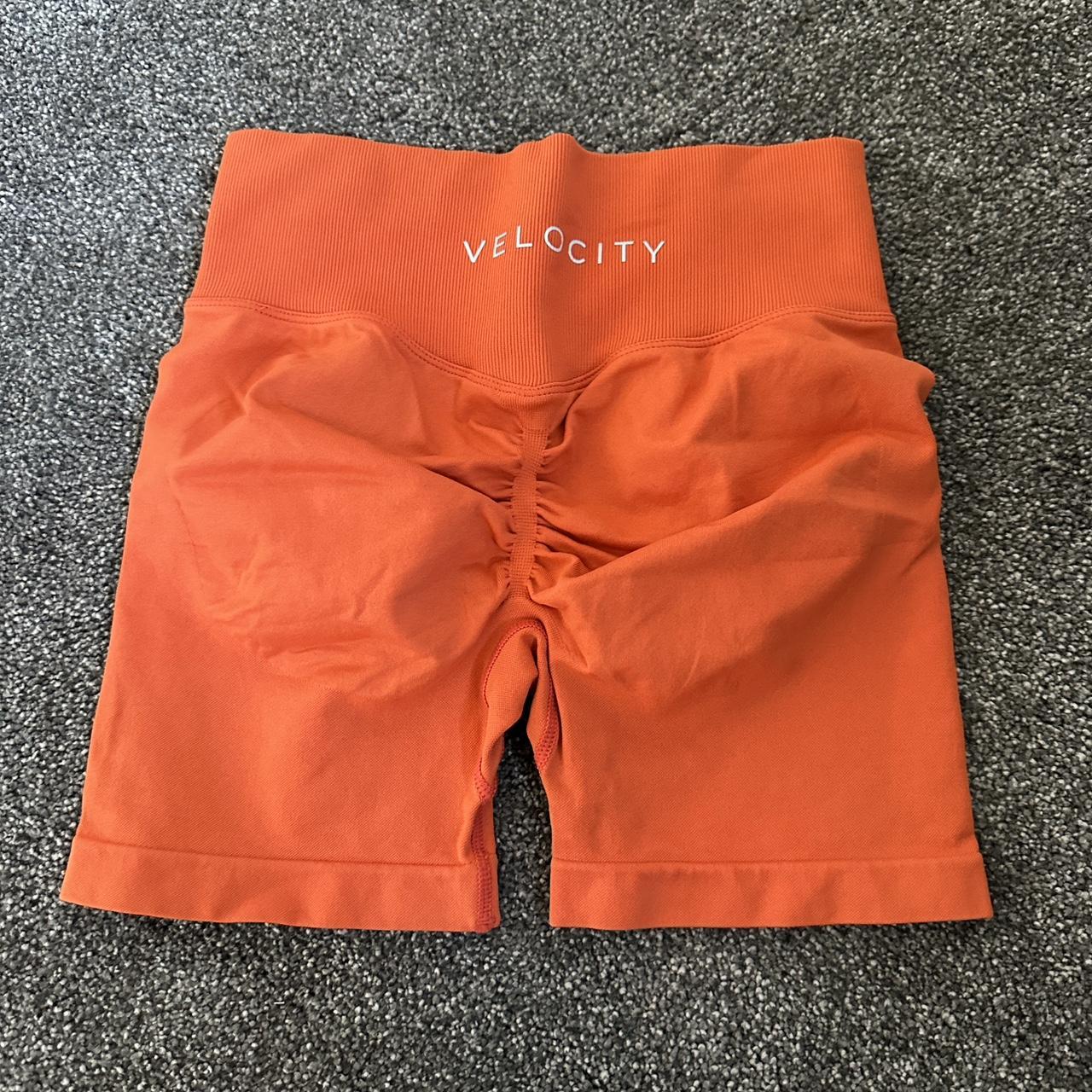 Velocity Ultimate Seamless Scrunch Mini Saffron... | Depop