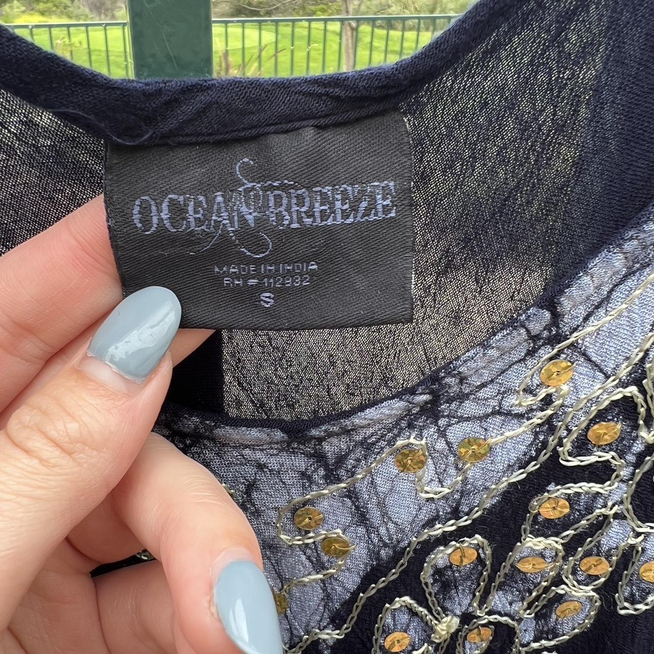Ocean Breeze brand whimsygoth style flowy dress.... - Depop